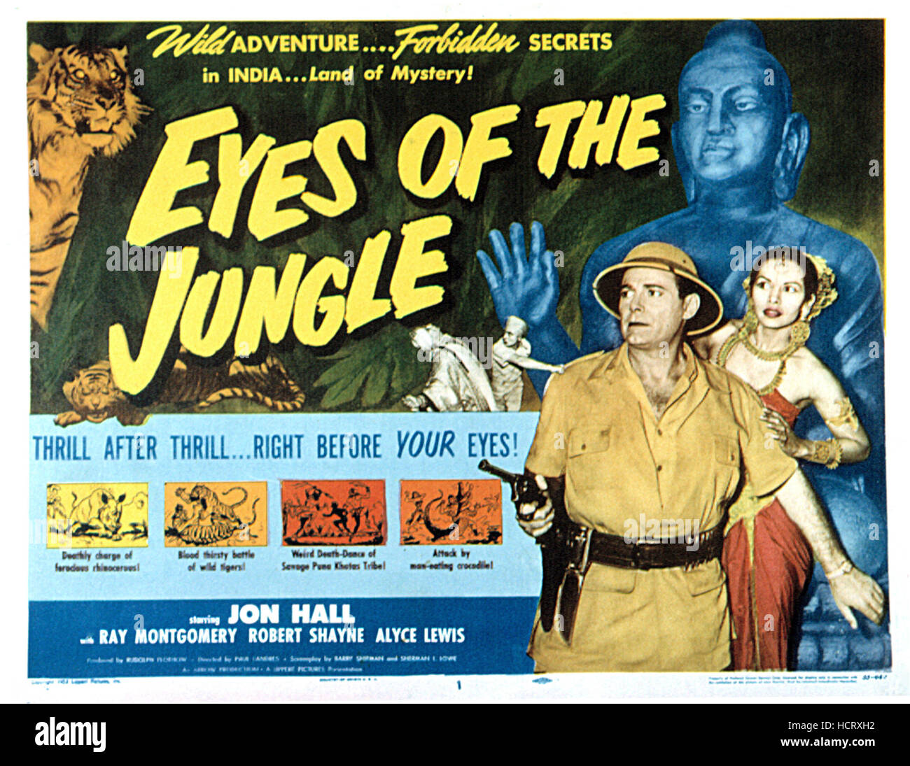 EYES OF THE JUNGLE, Jon Hall, Alyce Lewis, 1953 Stock Photo - Alamy