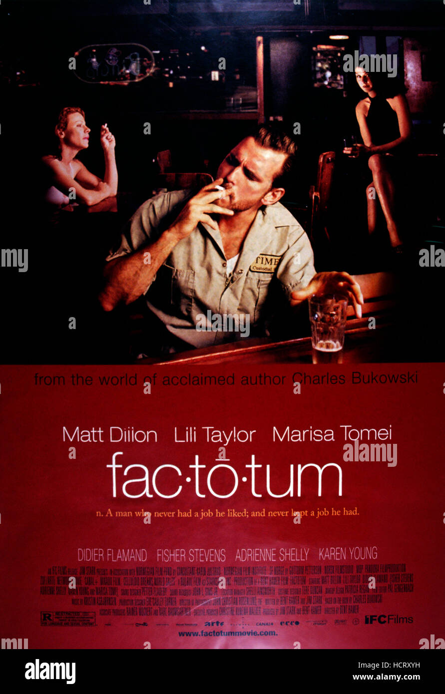 FACTOTUM, US poster, Matt Dillon, 2005, © Picturehouse International ...