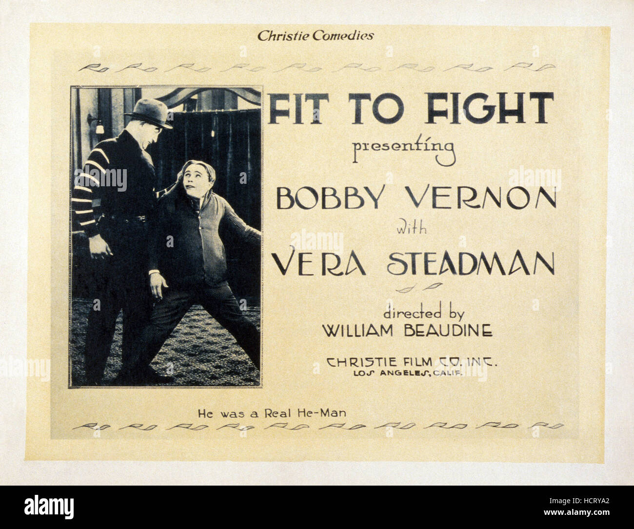 FIT TO FIGHT, Bobby Vernon (right), 1922 Stock Photo - Alamy