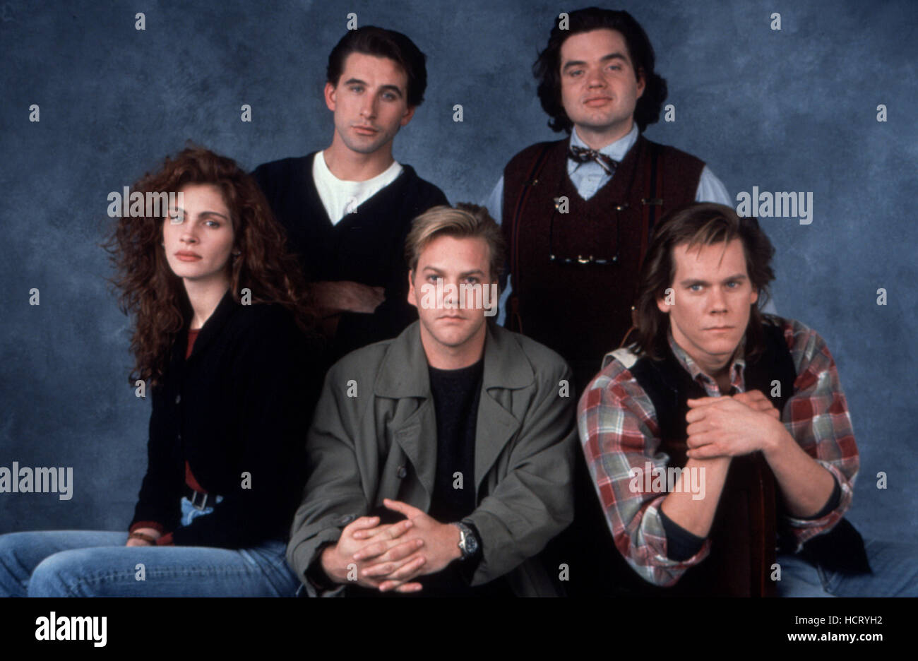 FLATLINERS, Julia Roberts, William Baldwin, Kiefer Sutherland, Oliver Platt, Kevin Bacon, 1990 ...