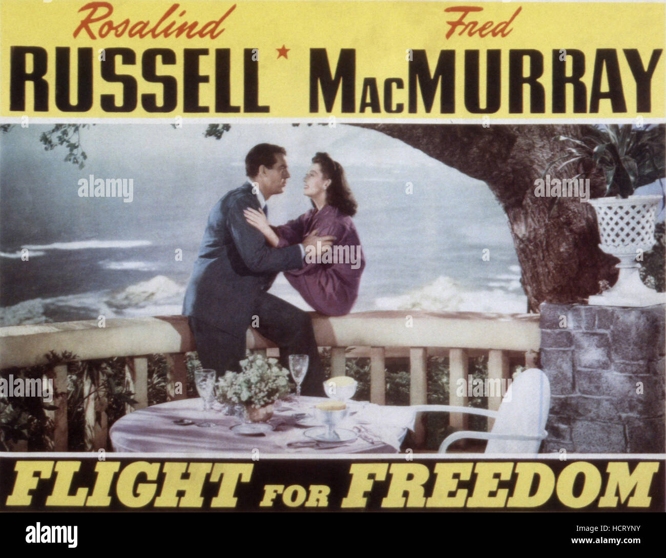FLIGHT FOR FREEDOM, Fred MacMurray, Rosalind Russell, 1943 Stock Photo ...