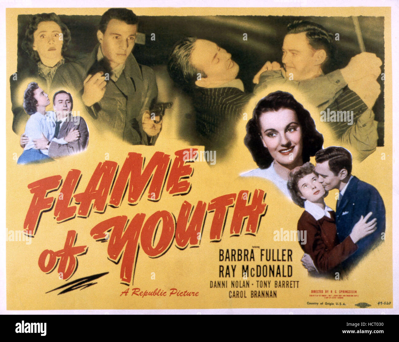 FLAME OF YOUTH, top from left: Barbra Fuller, Ray McDonald, bottom from ...