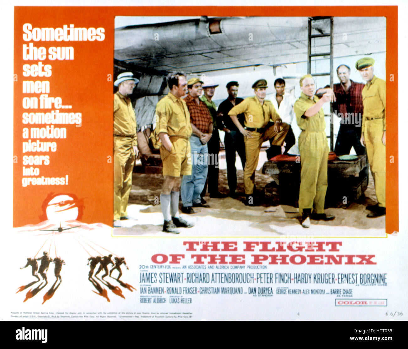 THE FLIGHT OF THE PHOENIX, Dan Duryea, Ronald Fraser, Ernest Borgnine ...