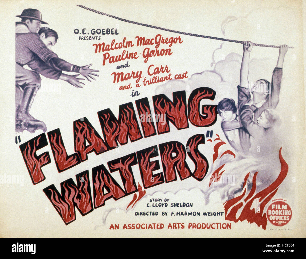 FLAMING WATERS, right from left: Pauline Garon, Mary Carr (raised arms ...