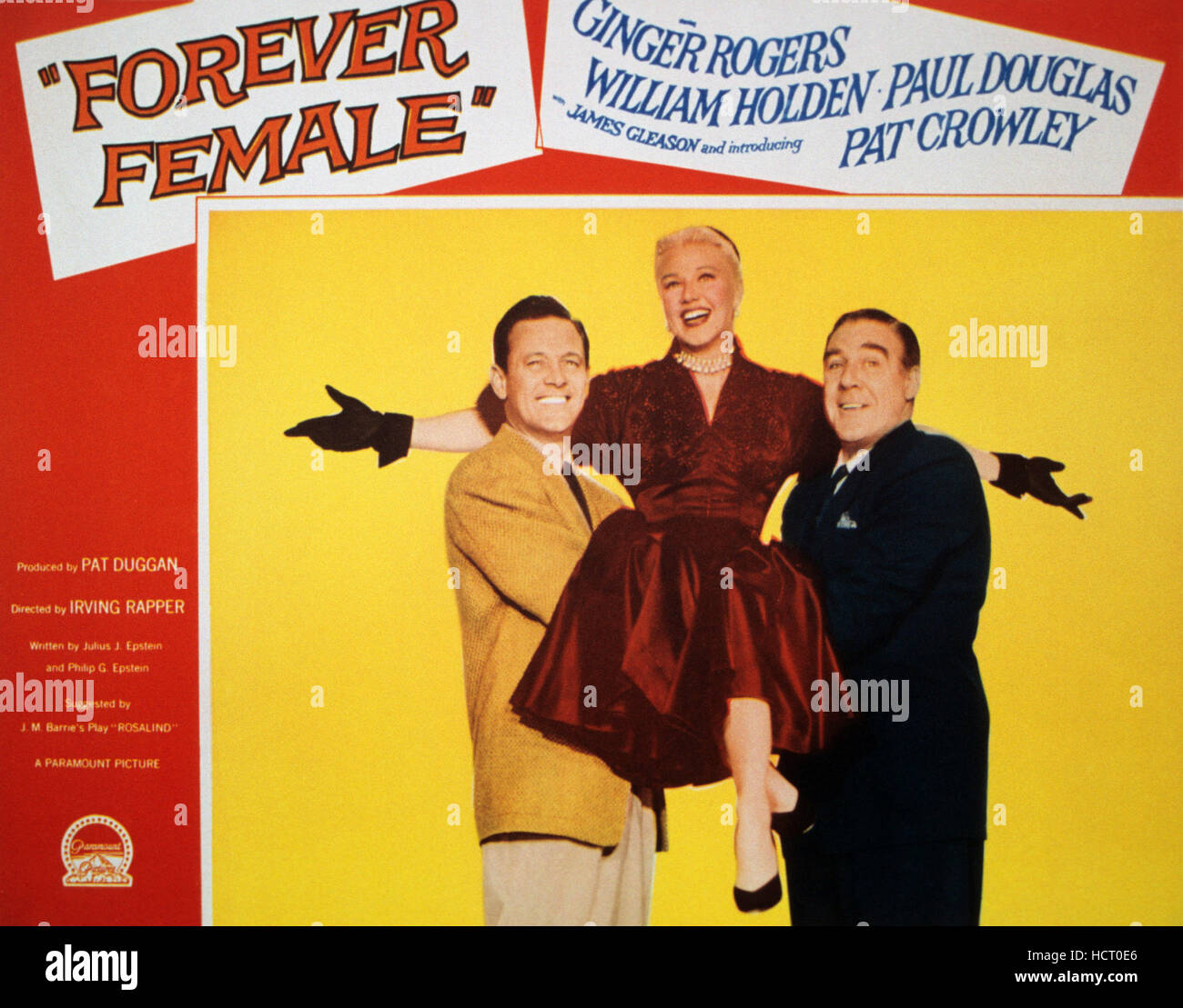 FOREVER FEMALE, from left: William Holden, Ginger Rogers, Paul Douglas ...