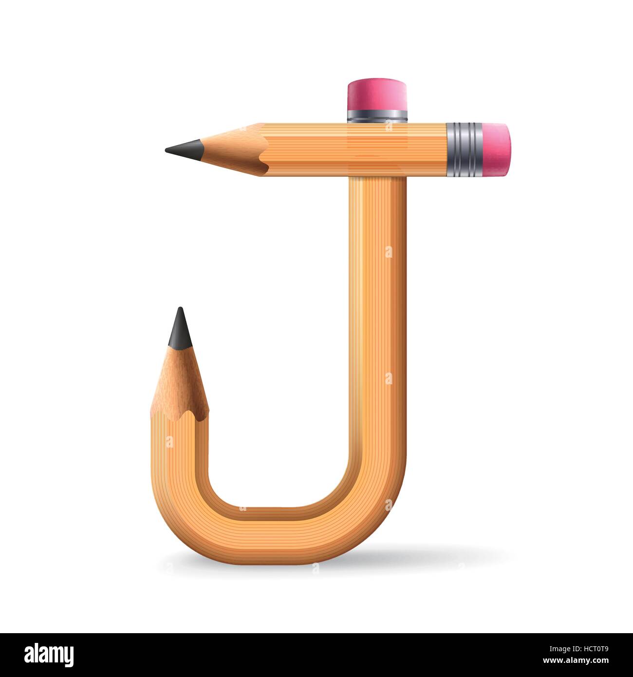 Yellow pencil drawing information Stock Vector Images - Alamy