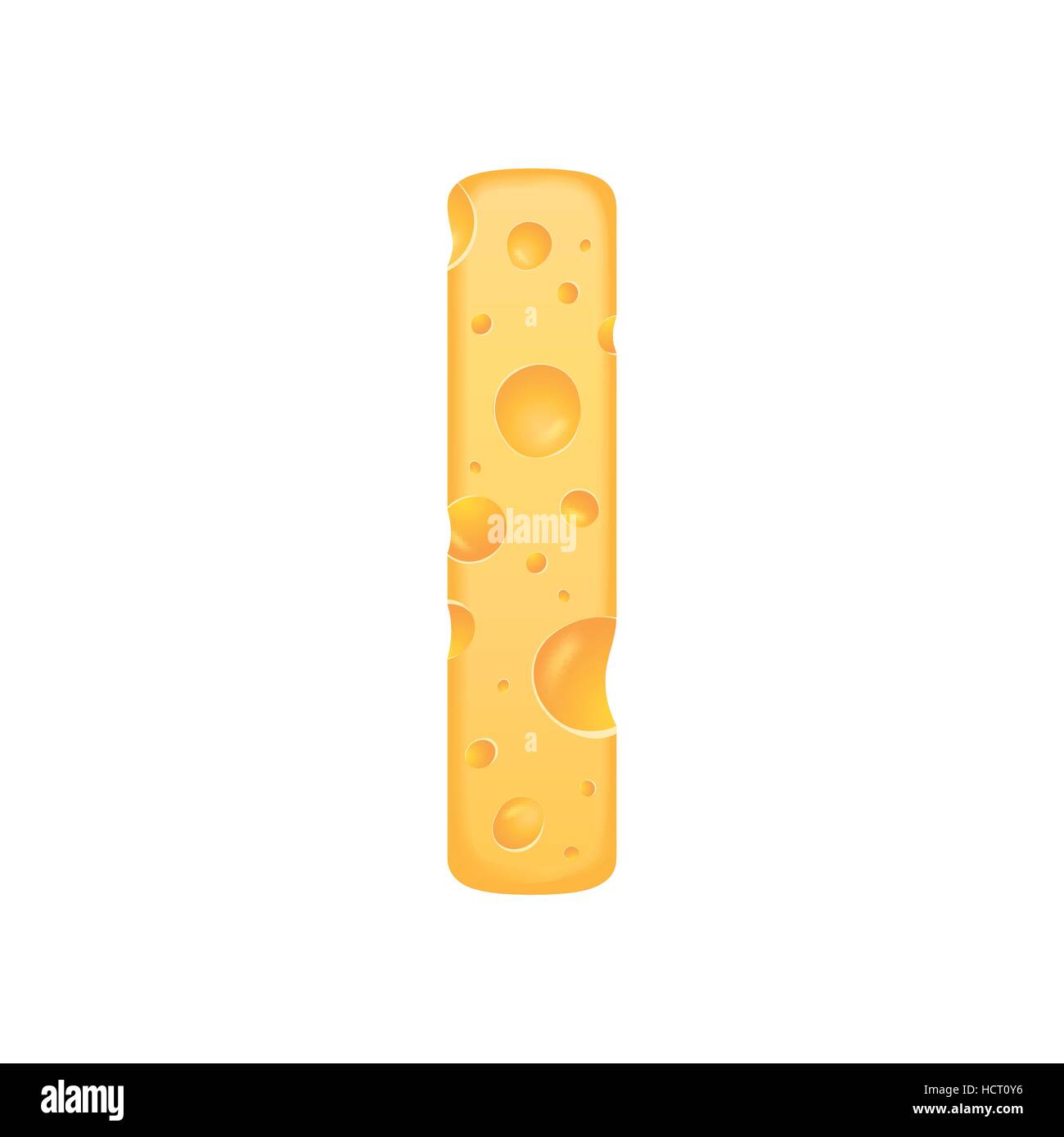 3d cheese letter I isolated on white background Stock Vector Image ...