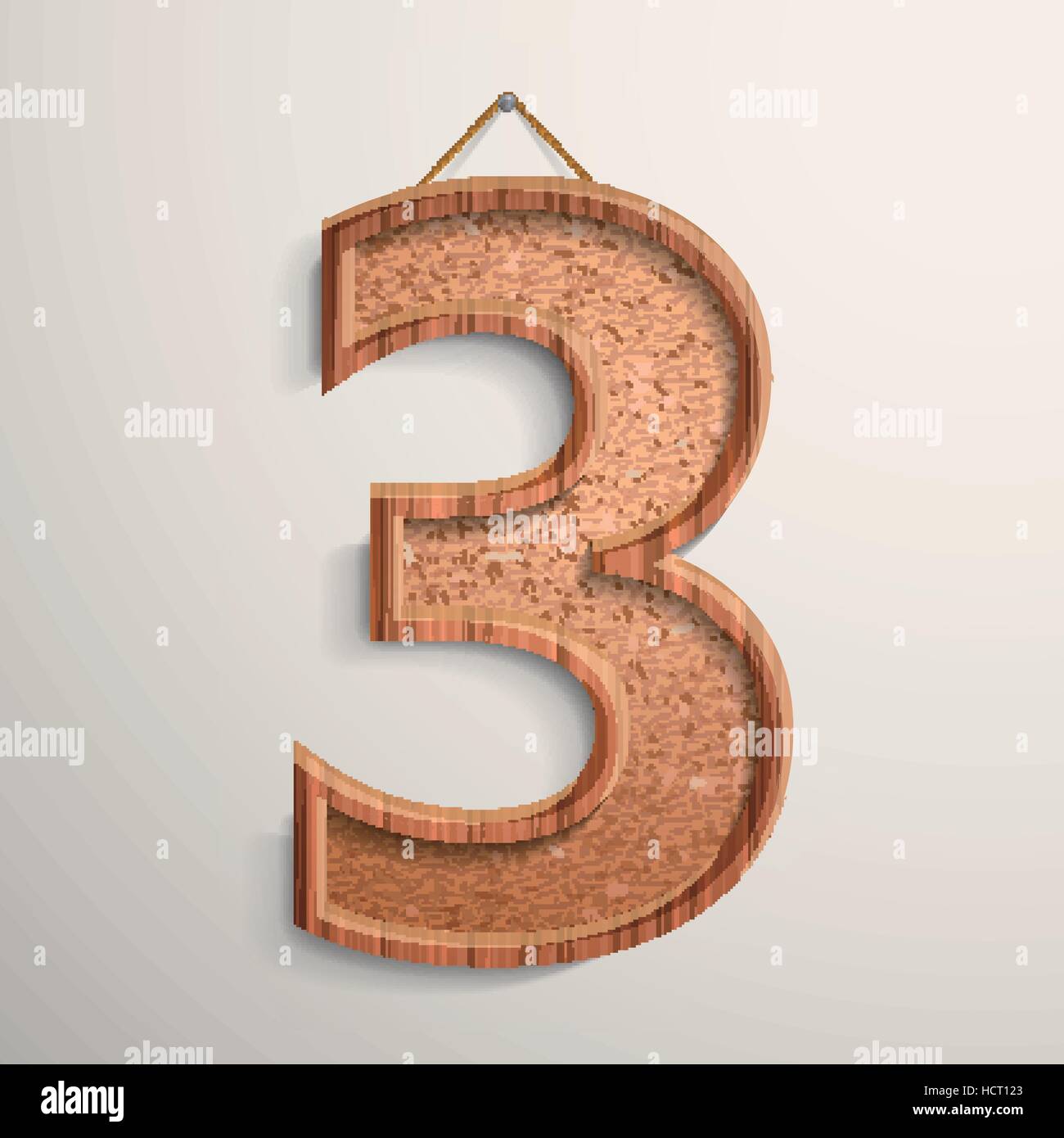 3d cork board texture number 3 isolated on beige background Stock ...