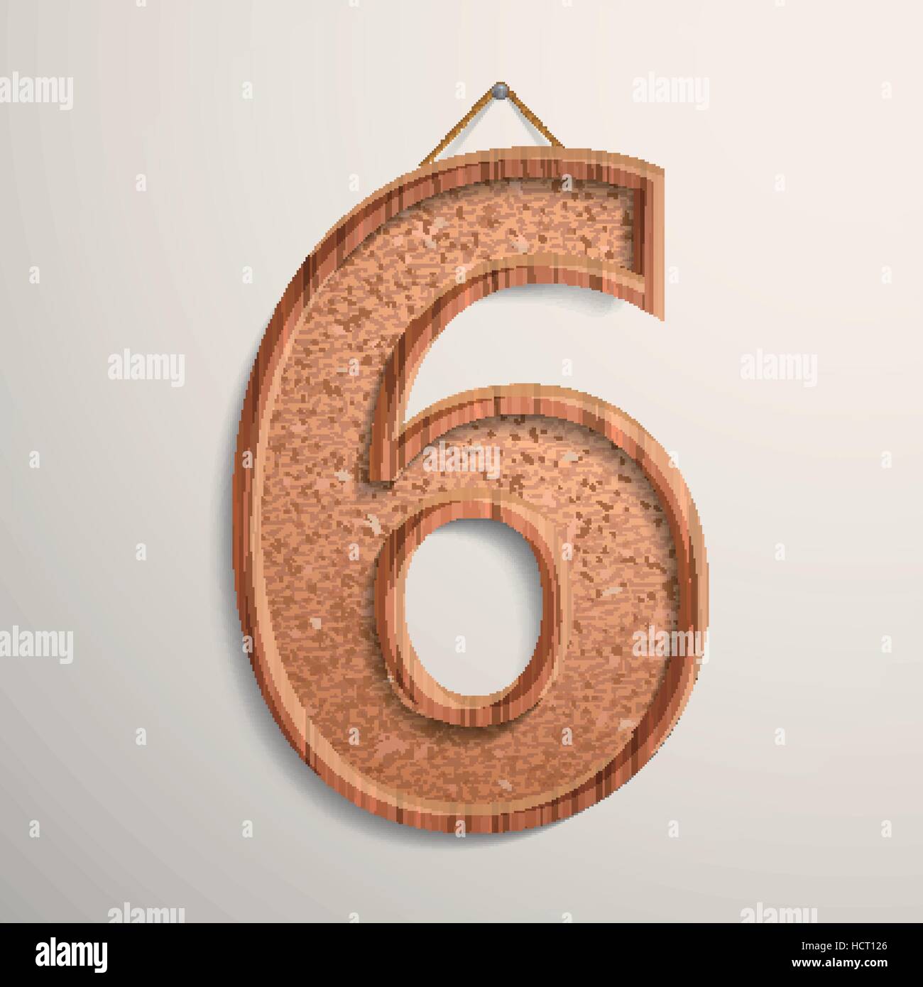 3d cork board texture number 6 isolated on beige background Stock ...