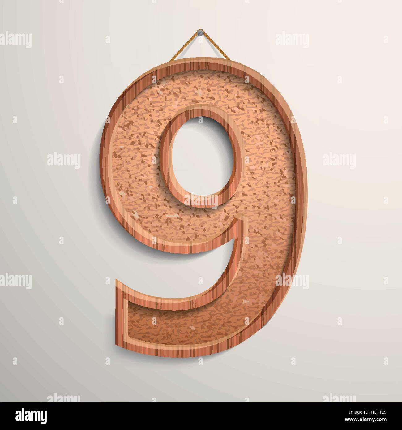 3d cork board texture number 9 isolated on beige background Stock ...