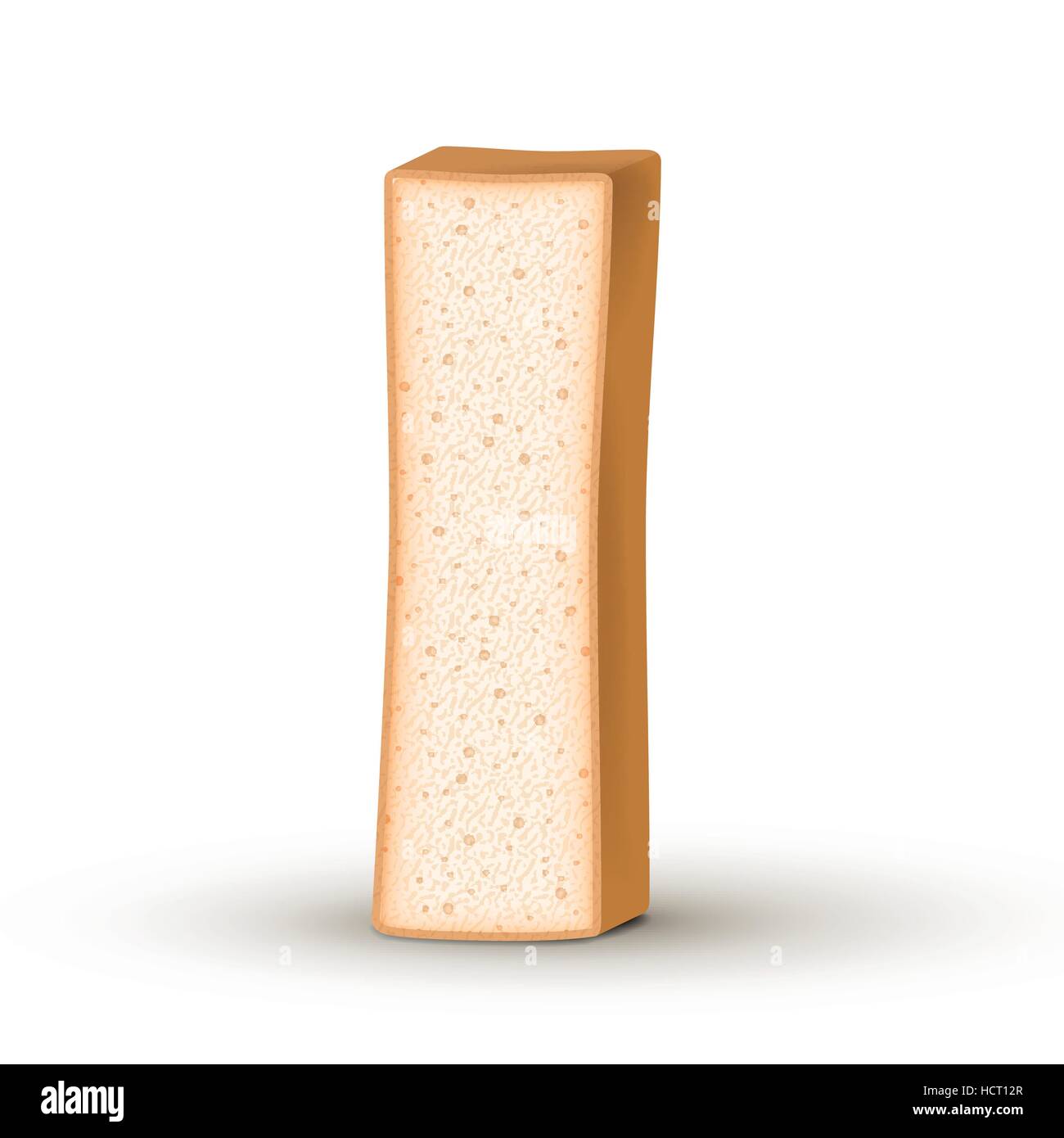 3d toast letter I isolated on white background Stock Vector Image & Art ...