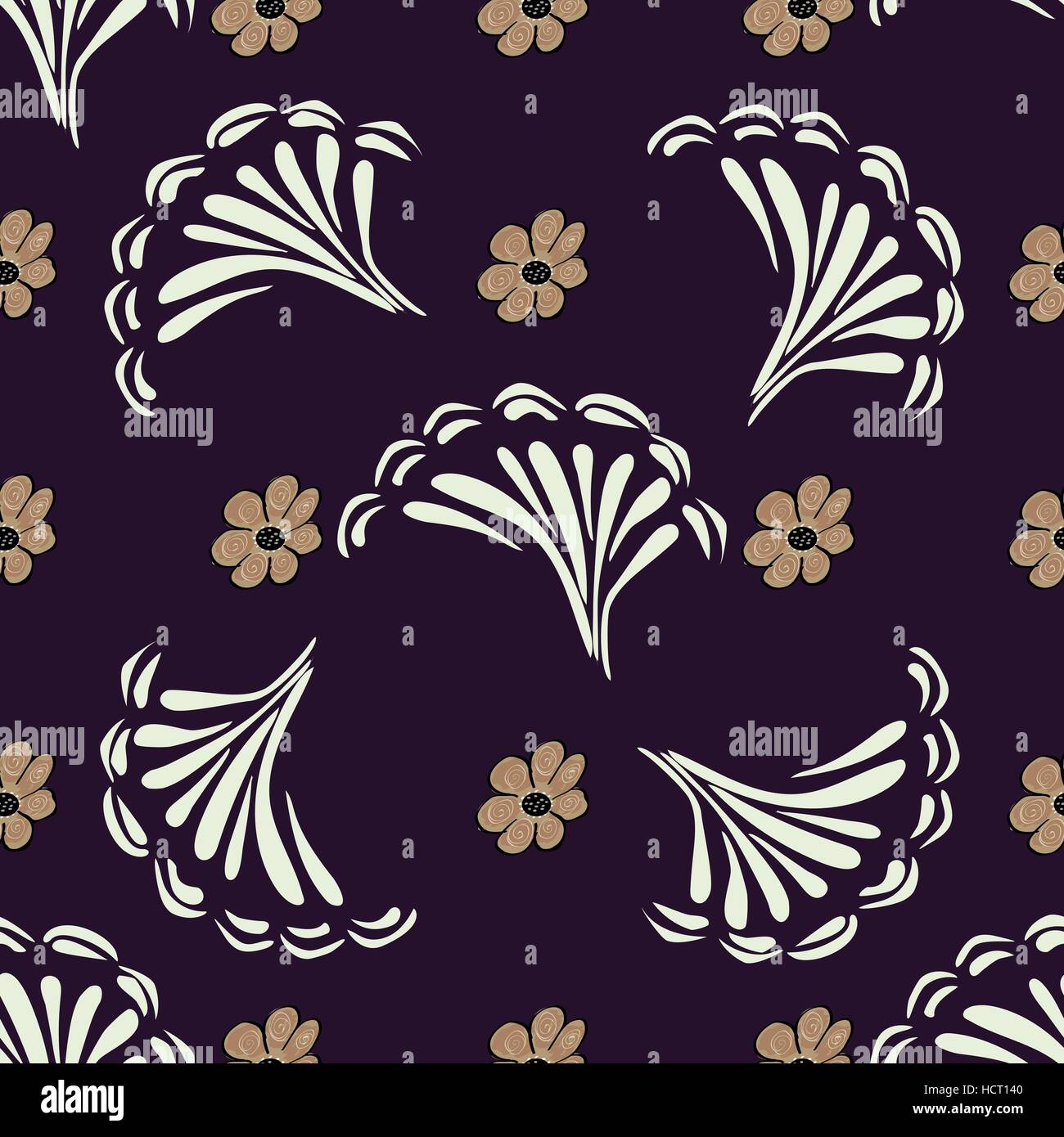 Abstract flower seamless pattern background. Vector texture Flor Stock ...