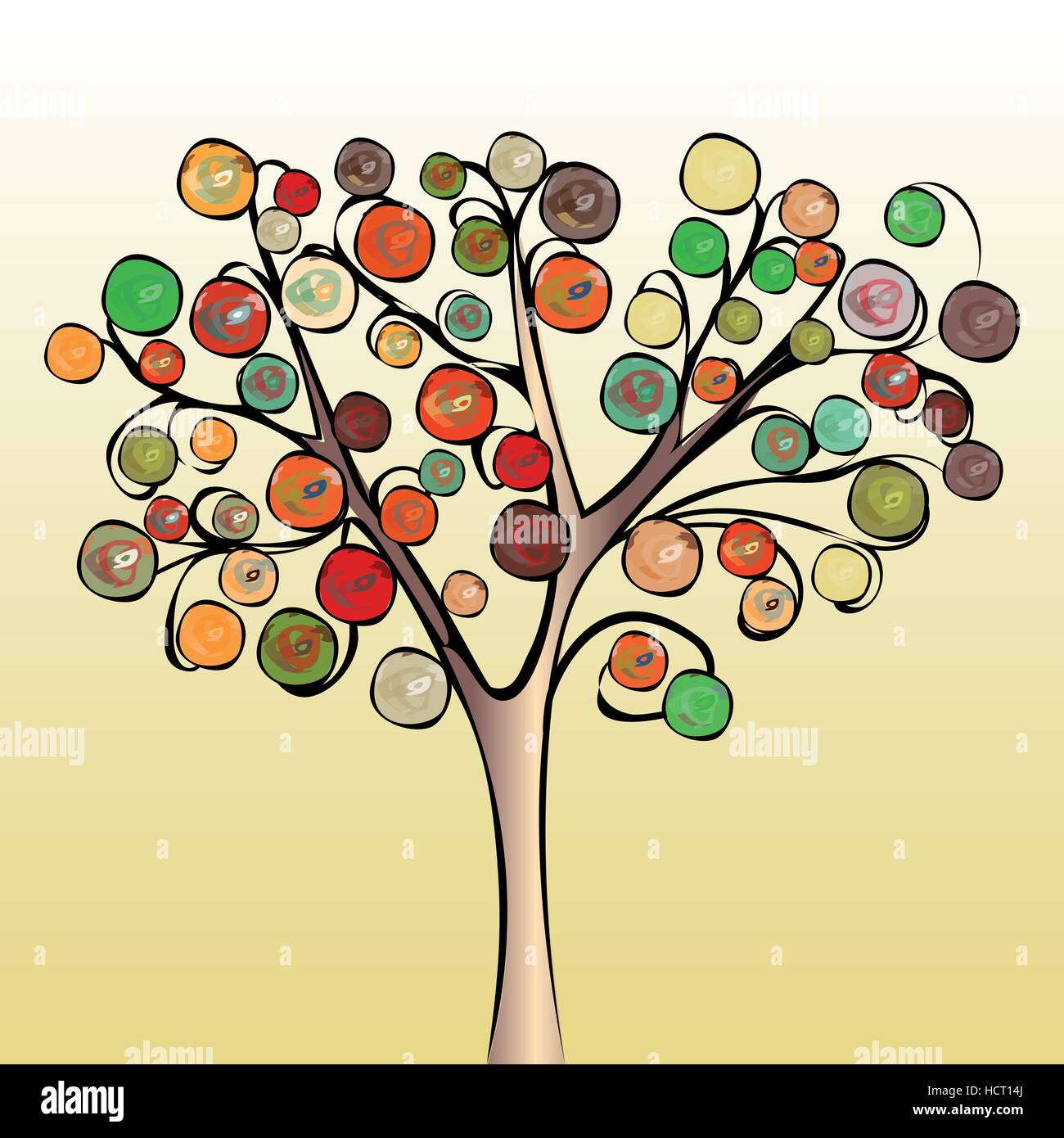 Tree colorful abstract background Stock Vector Image & Art - Alamy
