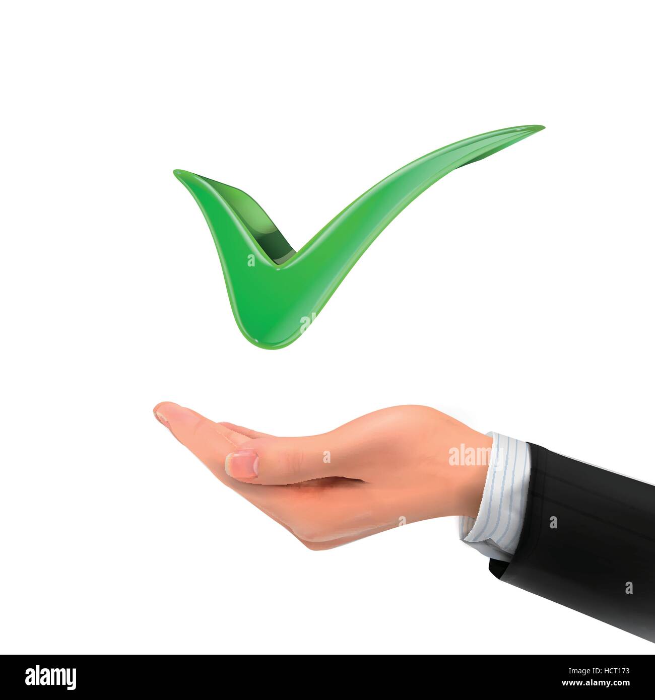 Hand holding check mark hi-res stock photography and images - Alamy