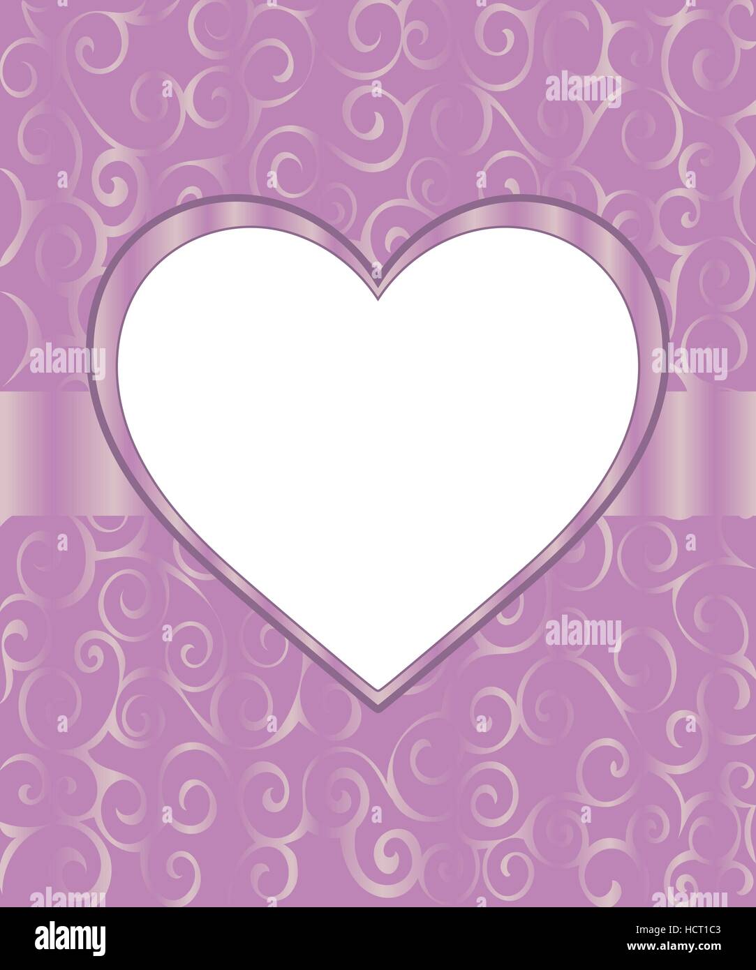 Vintage frame heart background invitation ornament Stock Vector Image ...