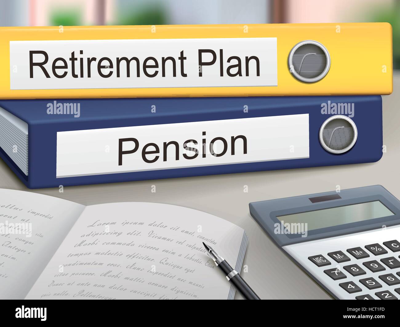 Pension calculator Stock Vector Images - Alamy