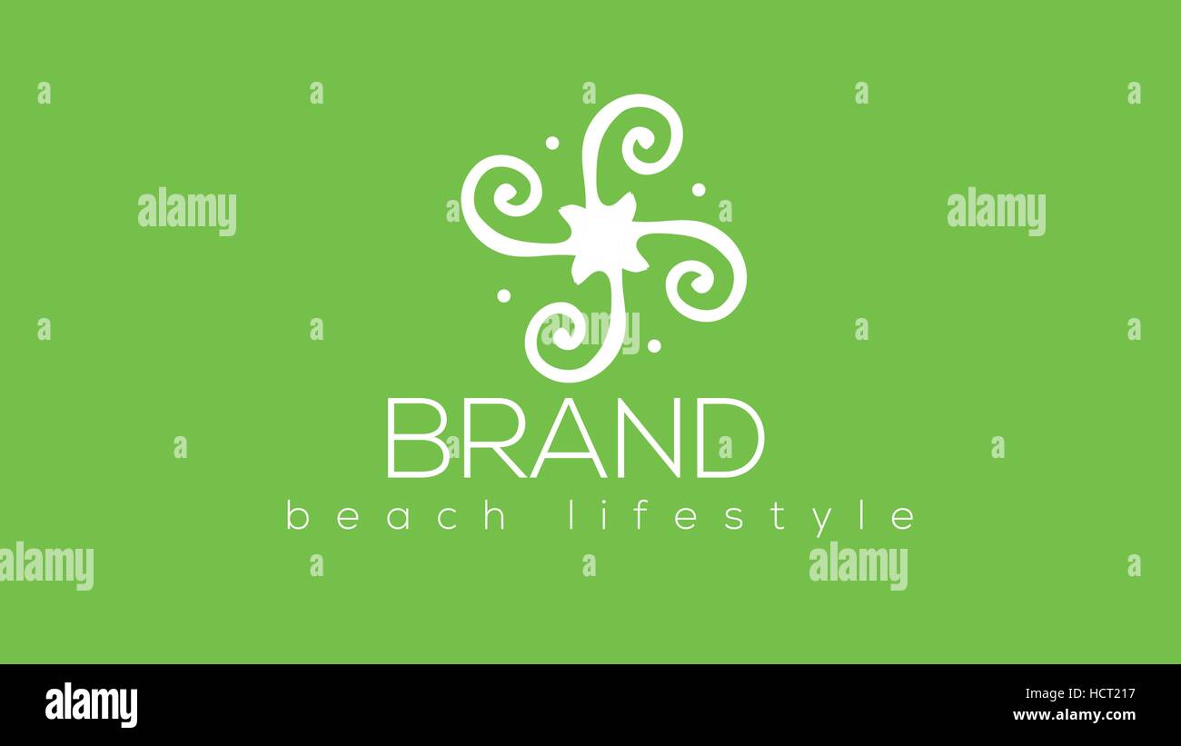 Beach life vector logo design Stock Vector Image & Art - Alamy