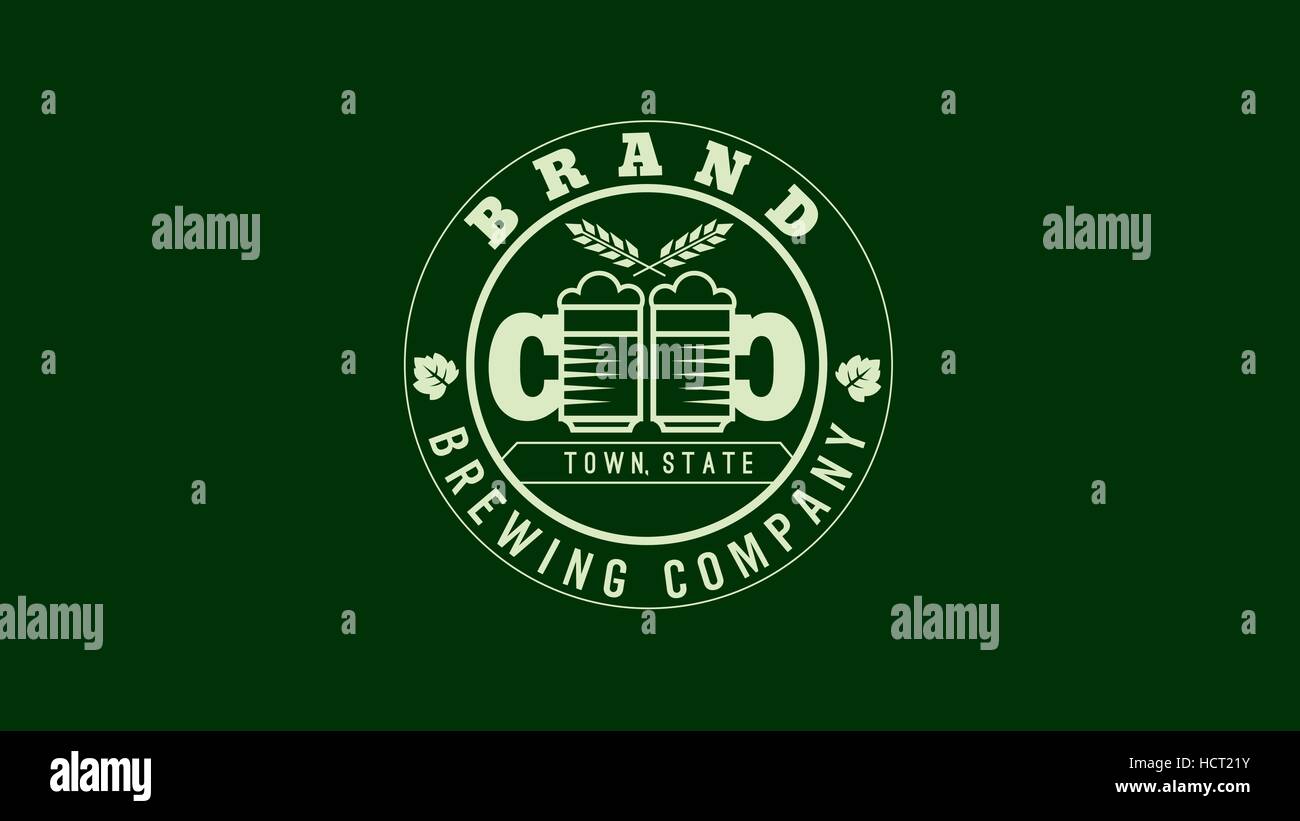 Beer vector logo. Brewery logo. Beer fest emblem Stock Vector Image ...