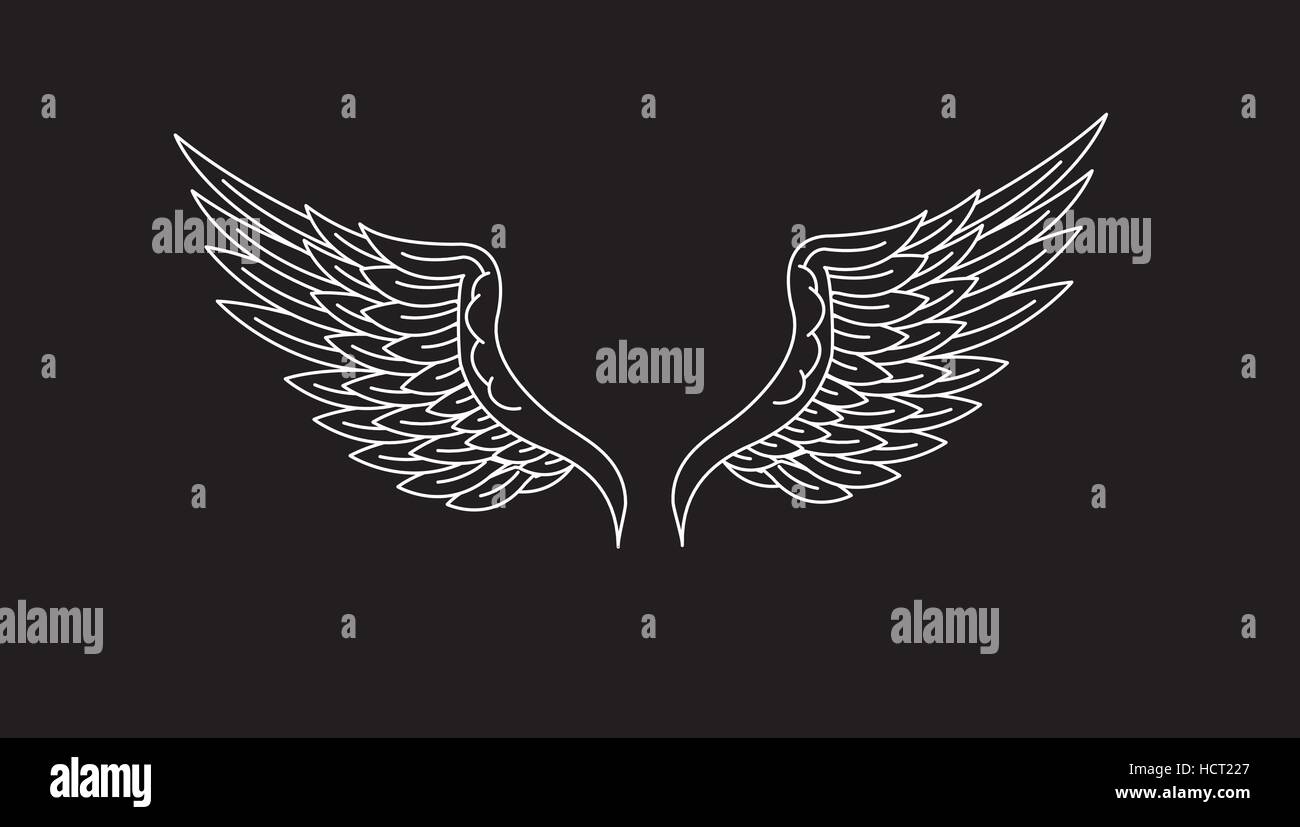 Wings vector logo design Stock Vector Image & Art - Alamy