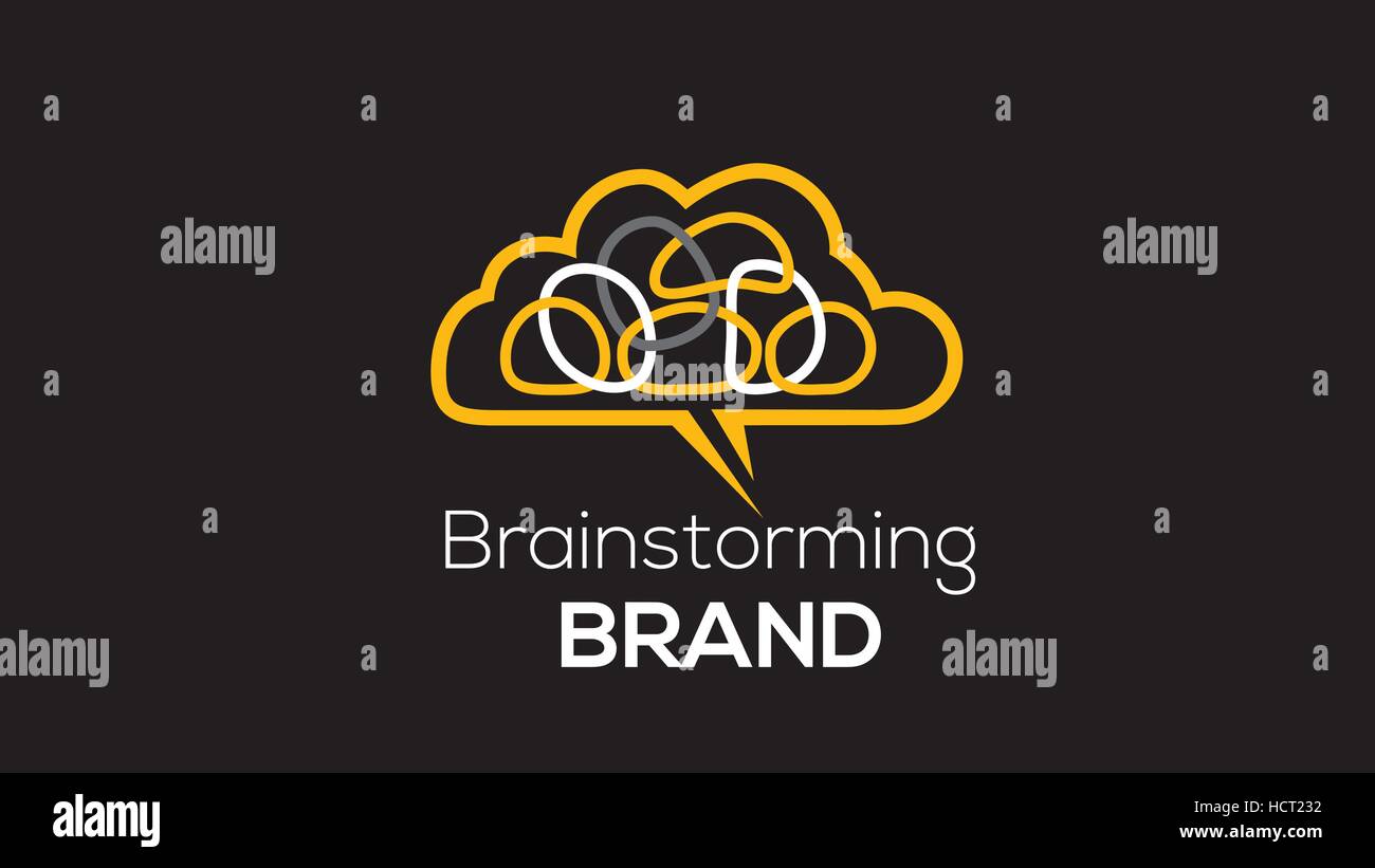 Brainstorming vector logo. Brain icon. Brain logo Stock Vector Image ...