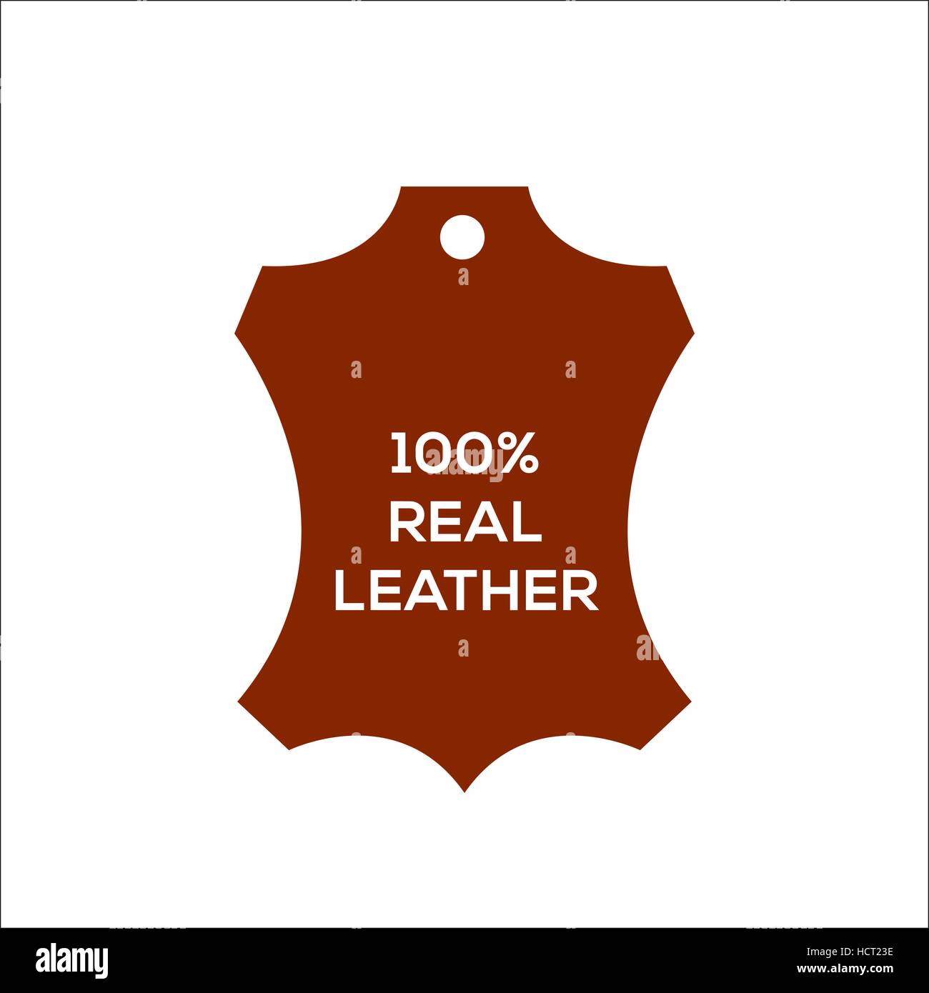 Genuine leather vector label. Real leather sign (symbol, icon, emblem ...