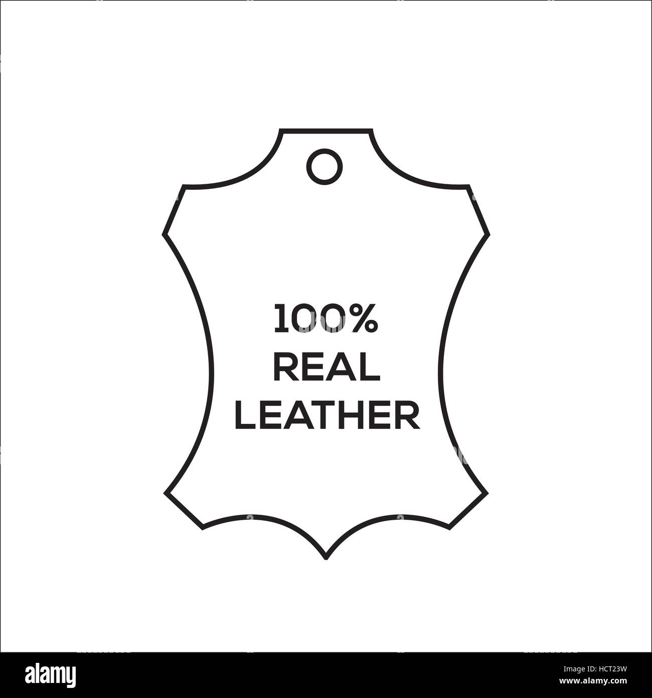 Genuine leather vector label. Real leather sign (symbol, icon, emblem ...