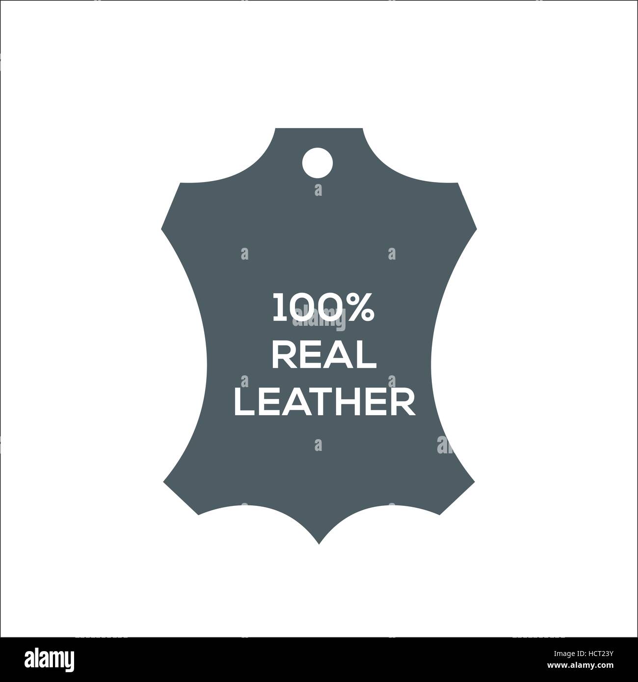 Genuine leather vector label. Real leather sign (symbol, icon, emblem ...