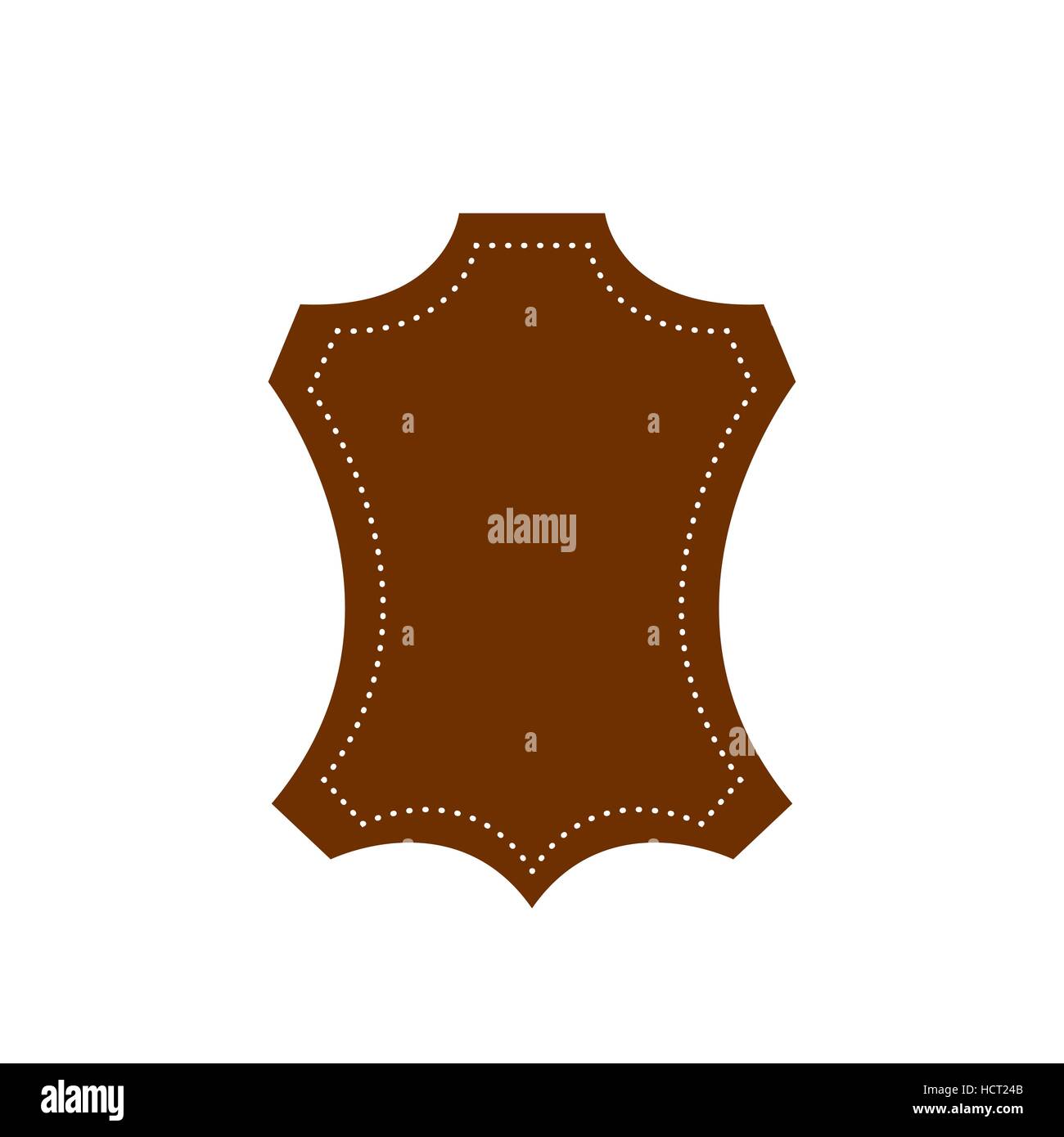 Genuine leather vector label. Real leather sign (symbol, icon, emblem ...