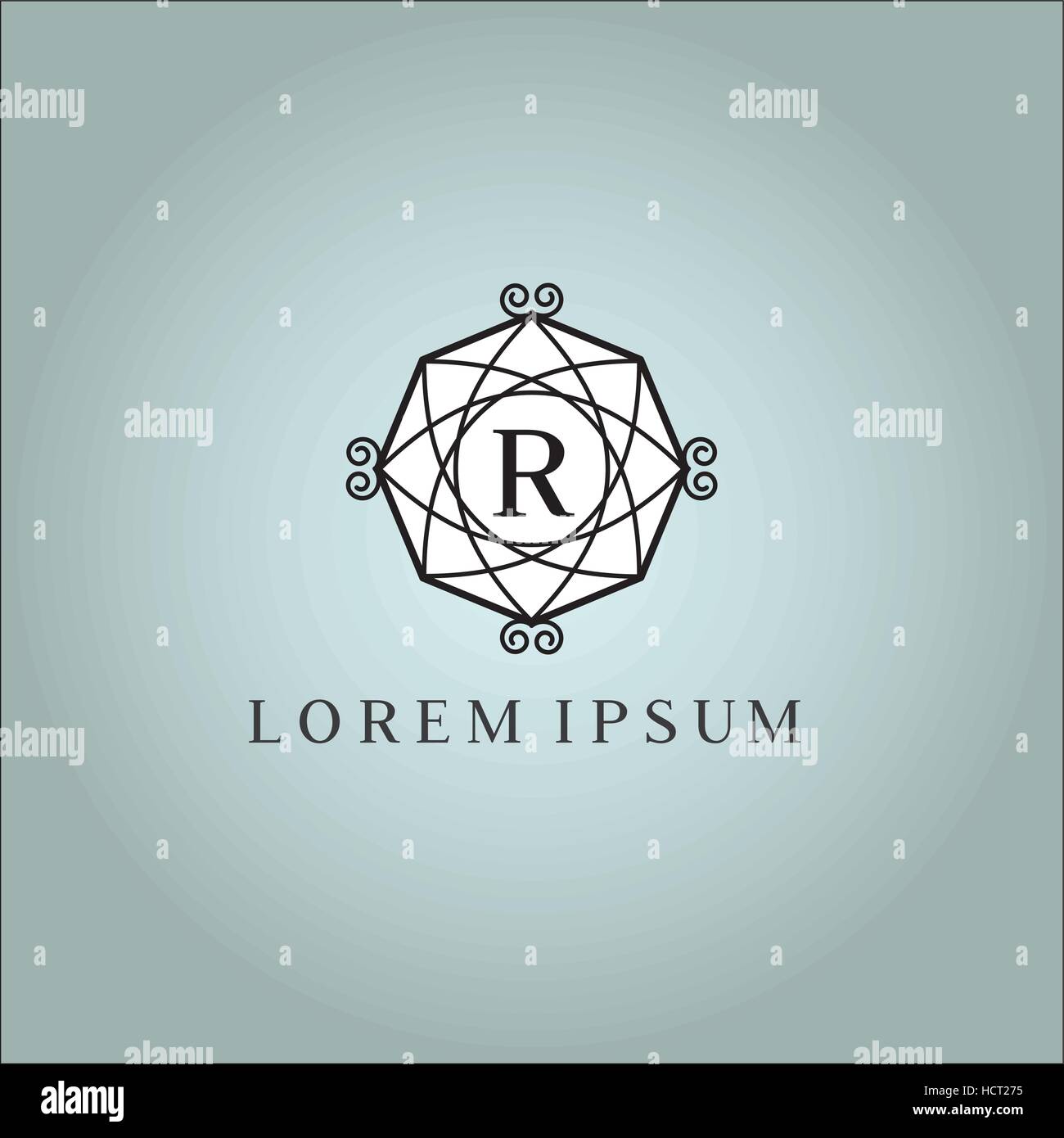 R letter vector logo design template. Luxury monogram for hotel ...