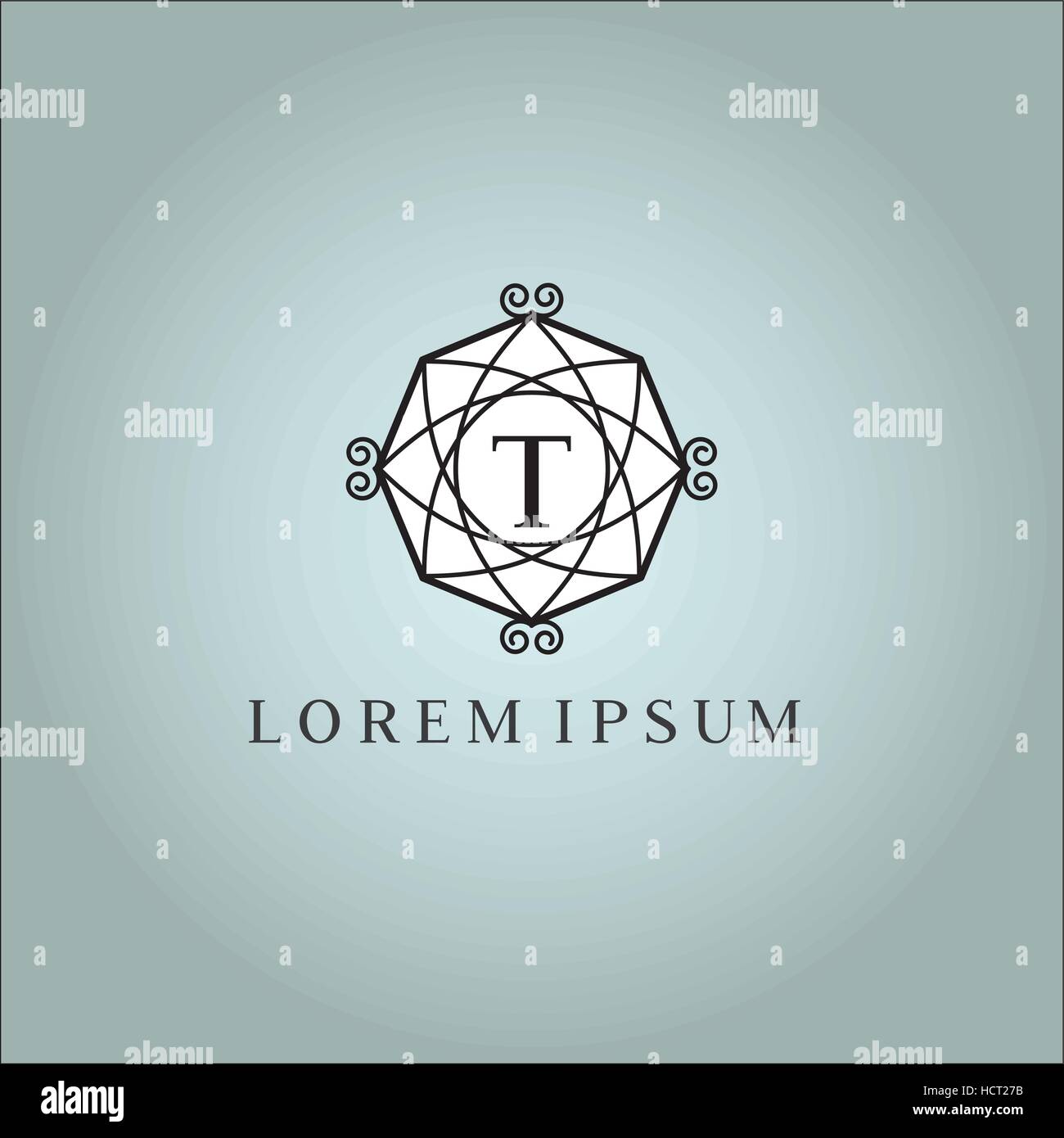 T letter vector logo design template. Luxury monogram for hotel ...