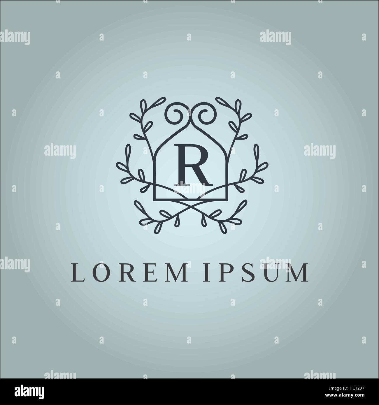 R letter vector logo design template. Luxury monogram for hotel ...