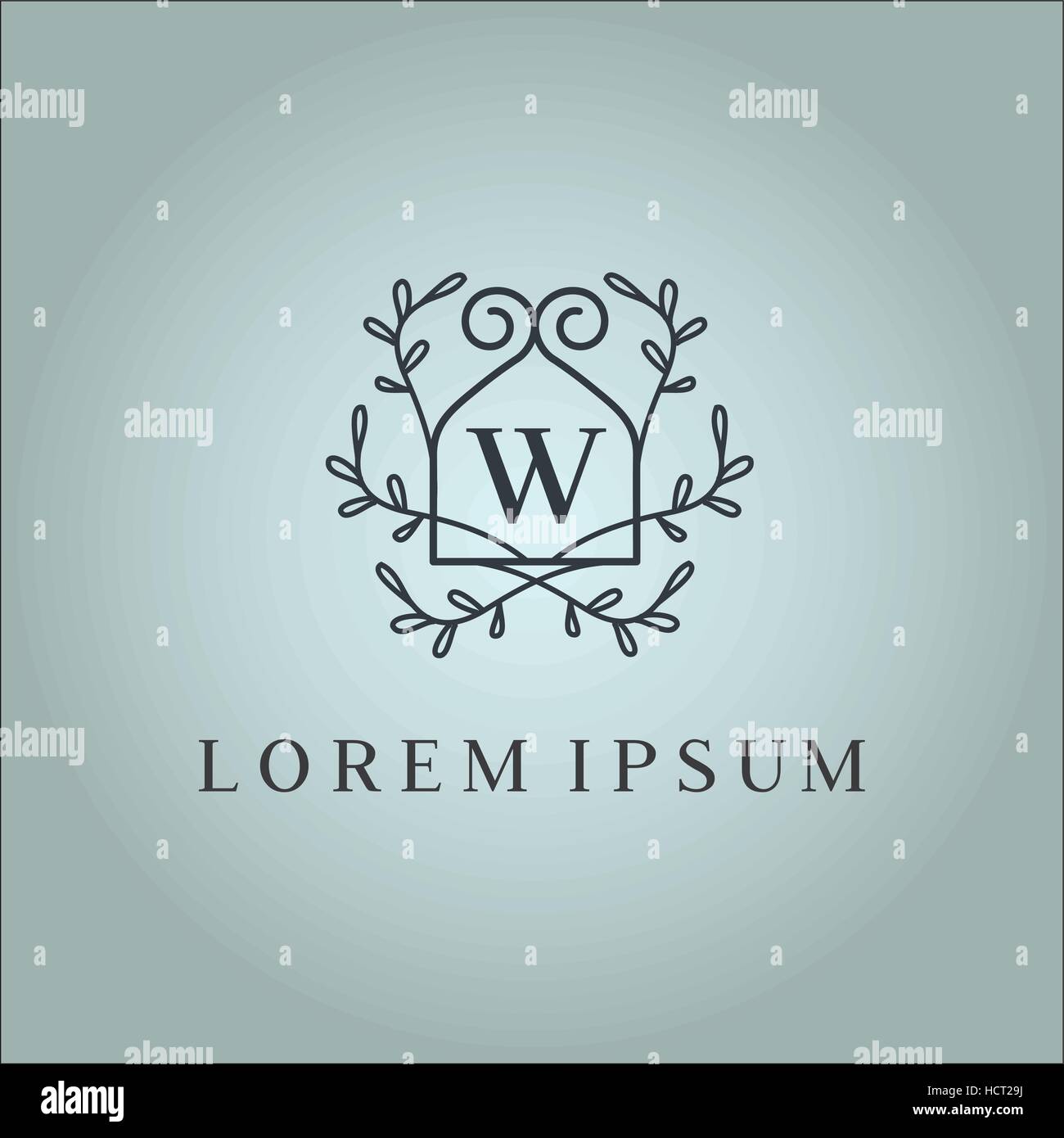 W letter vector logo design template. Luxury monogram for hotel ...