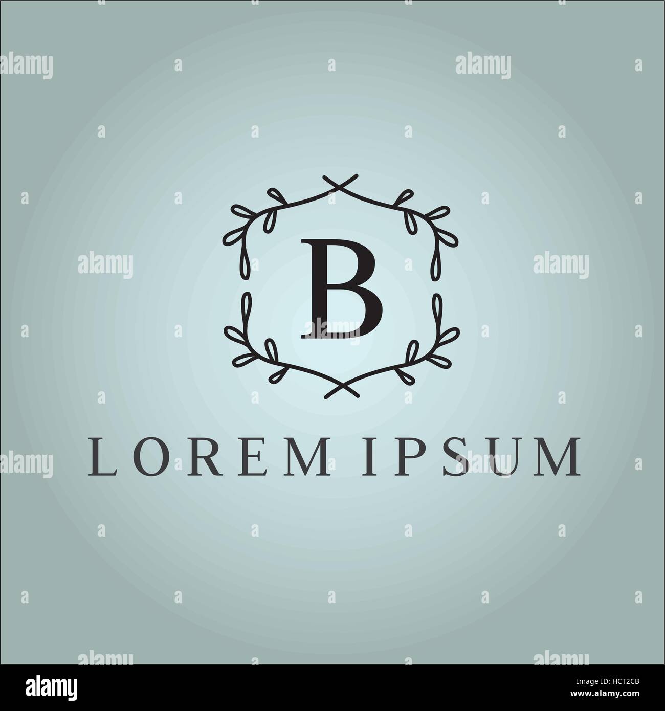 B letter vector logo design template. Luxury monogram for hotel ...