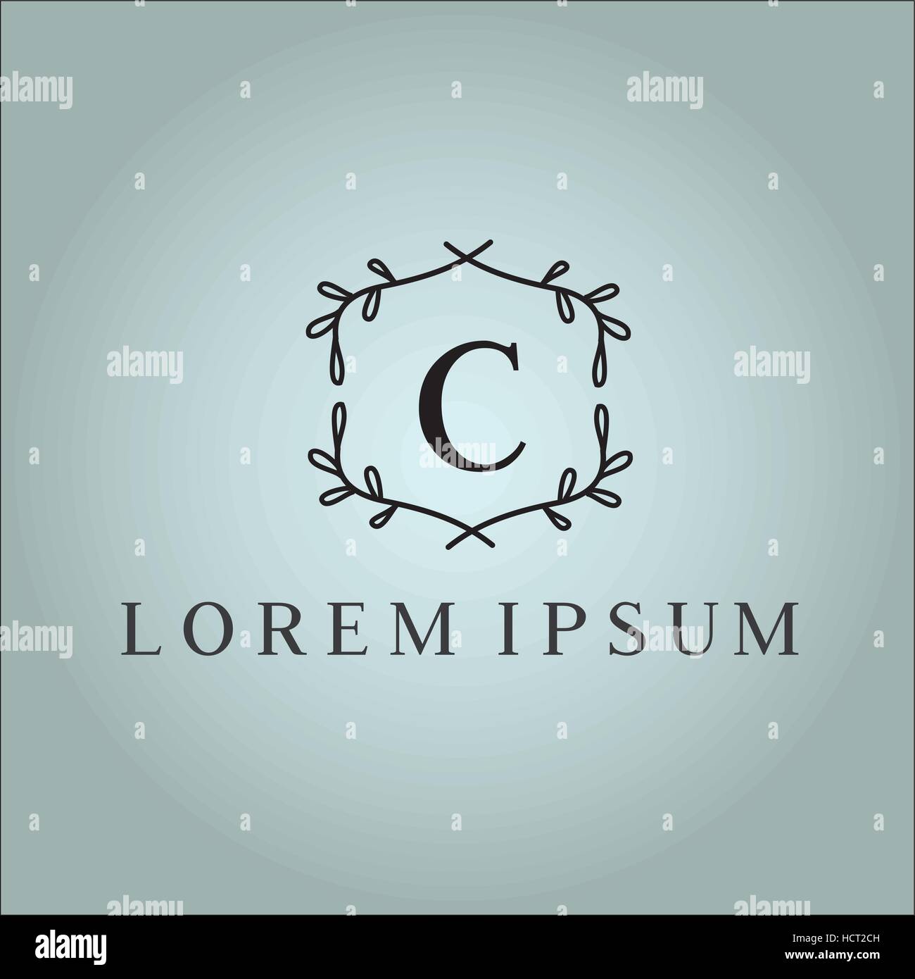 C letter vector logo design template. Luxury monogram for hotel ...