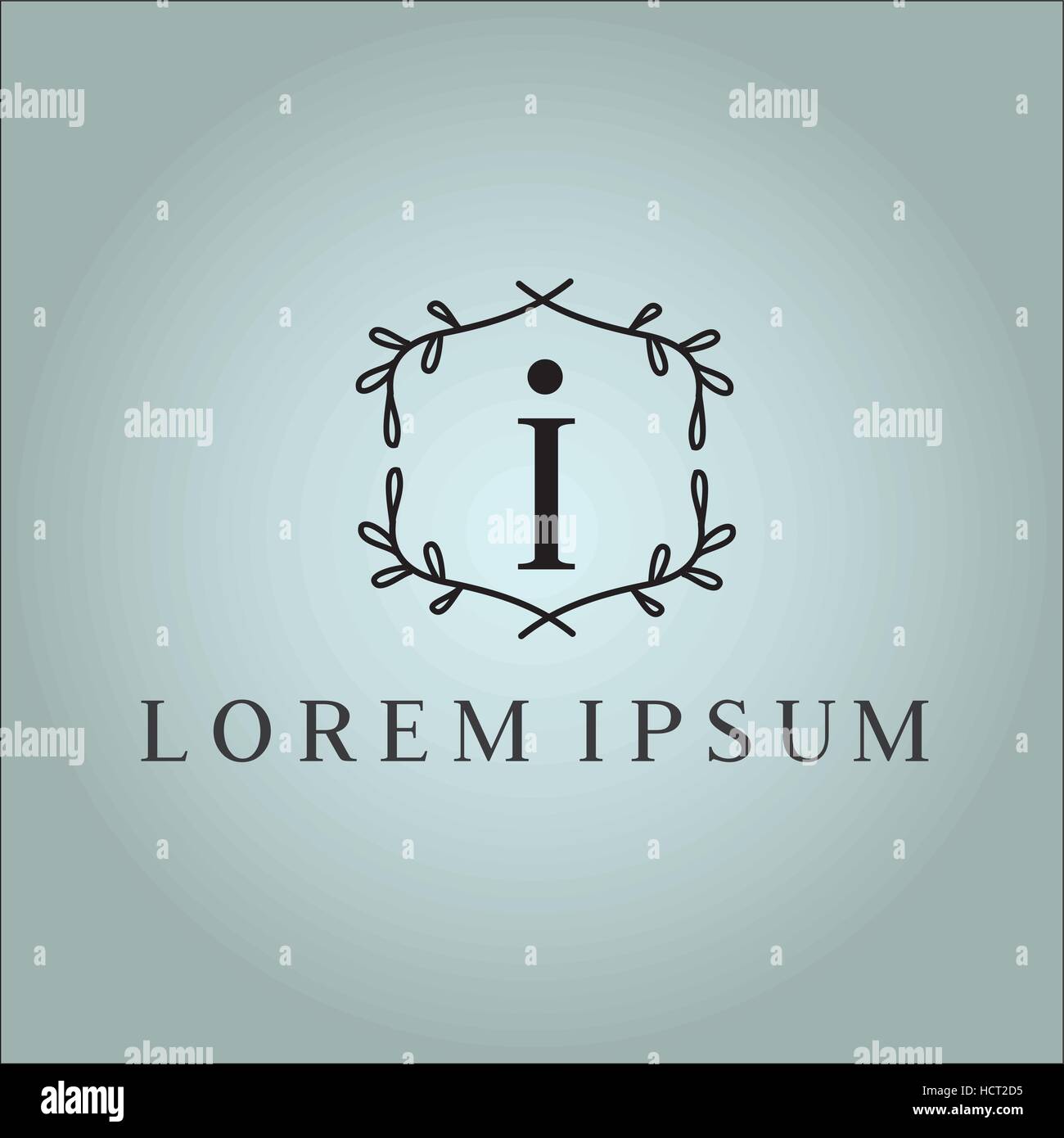 i letter vector logo design template. Luxury monogram for hotel ...