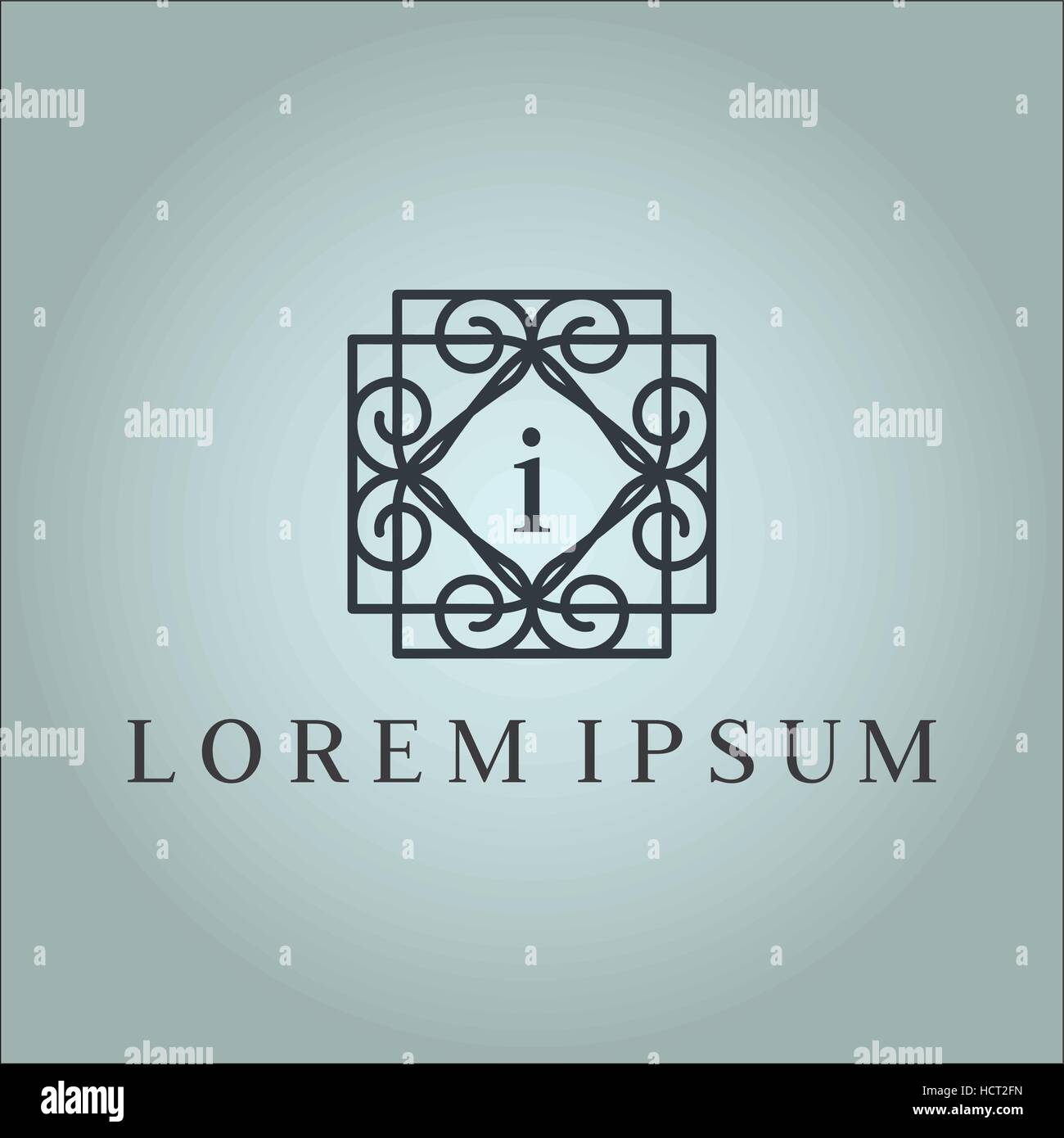i letter vector logo design template. Luxury monogram for hotel ...