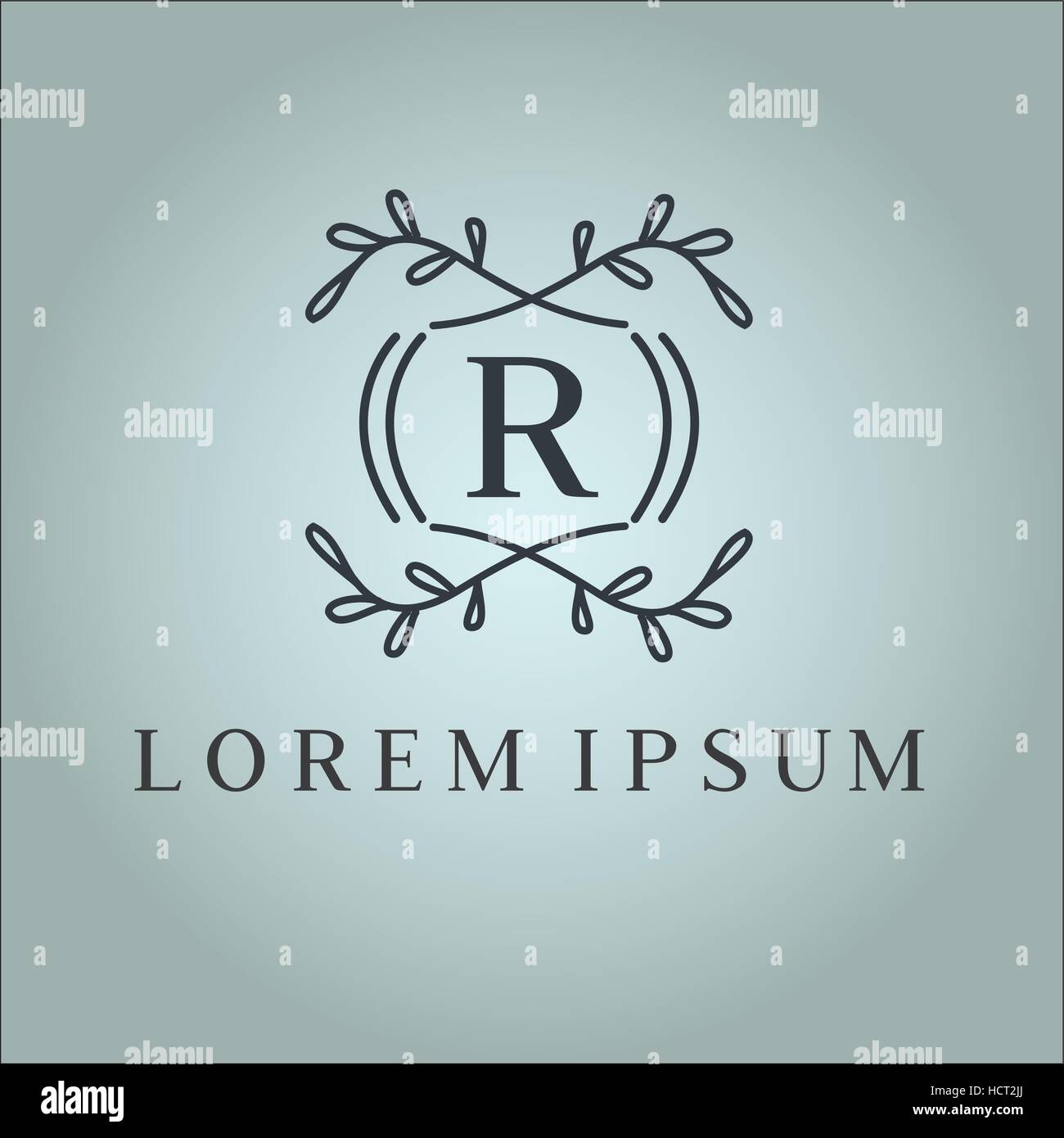 R letter vector logo design template. Luxury monogram for hotel ...
