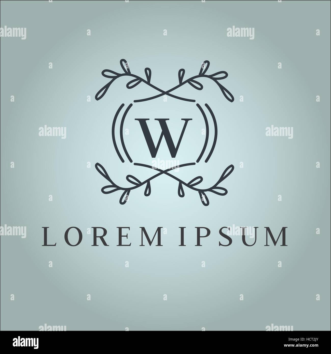 W letter vector logo design template. Luxury monogram for hotel ...