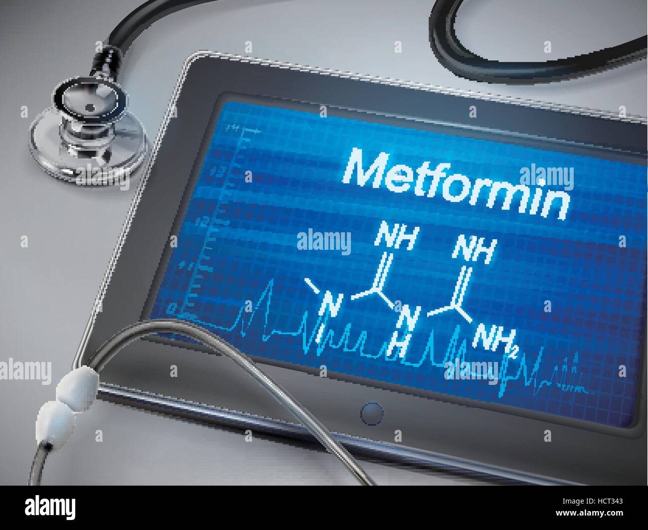 Metformin structure Stock Vector Images - Alamy