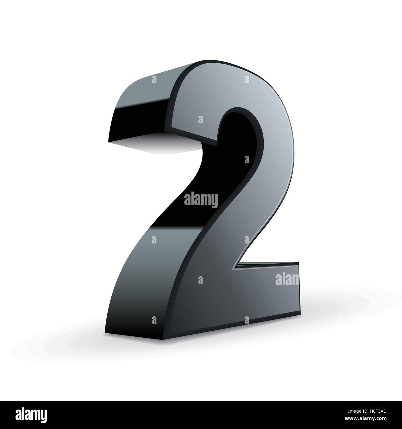 The Number 2 In Black