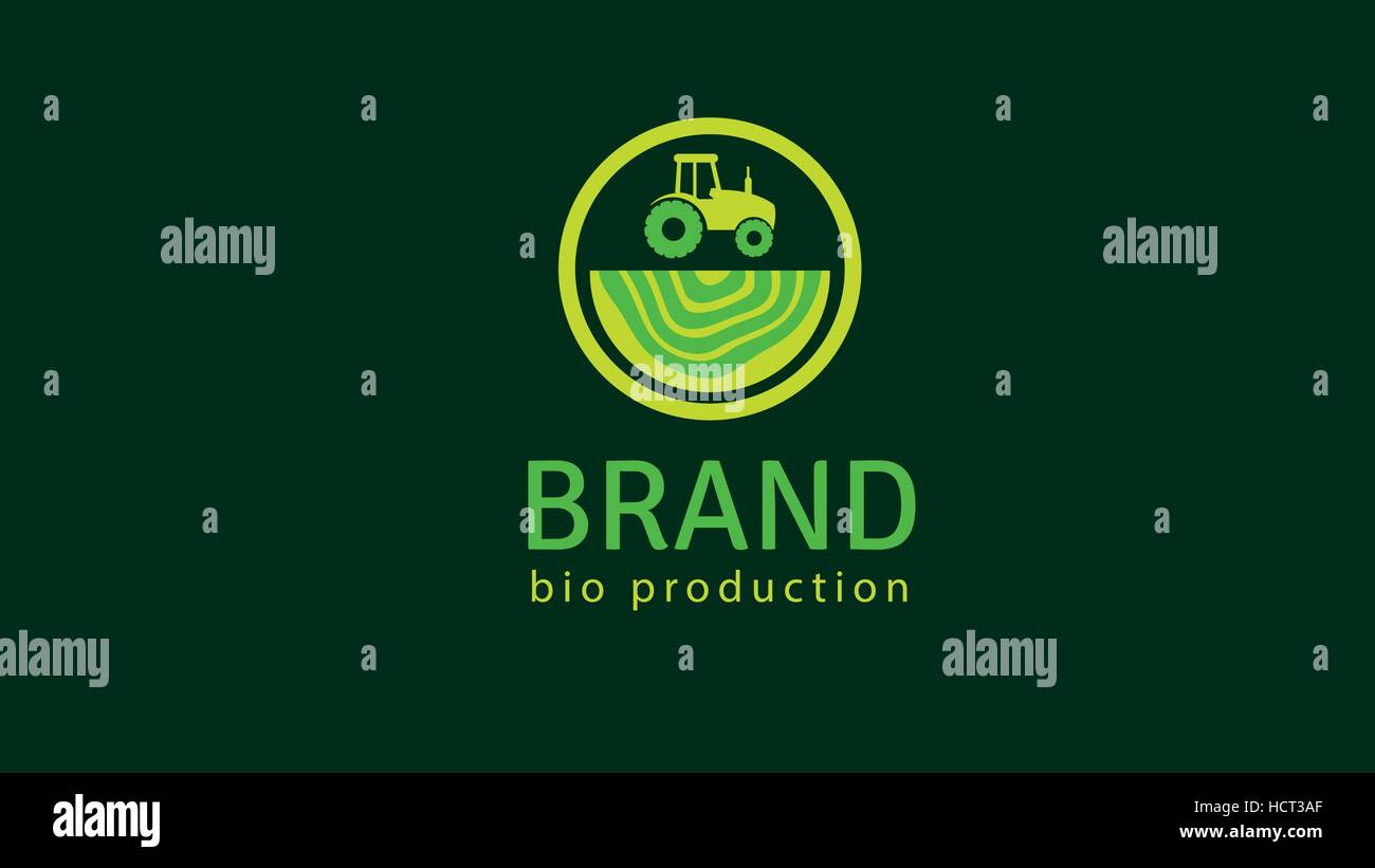 Farm fresh vector logo. Bio production emblem. Organic agriculture ...