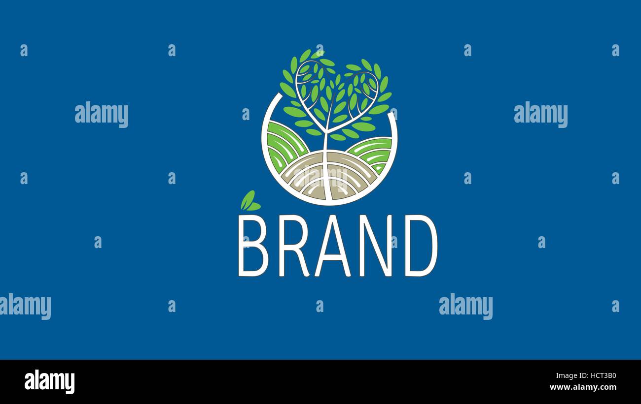 Farm fresh vector logo. Bio production emblem. Organic agriculture ...