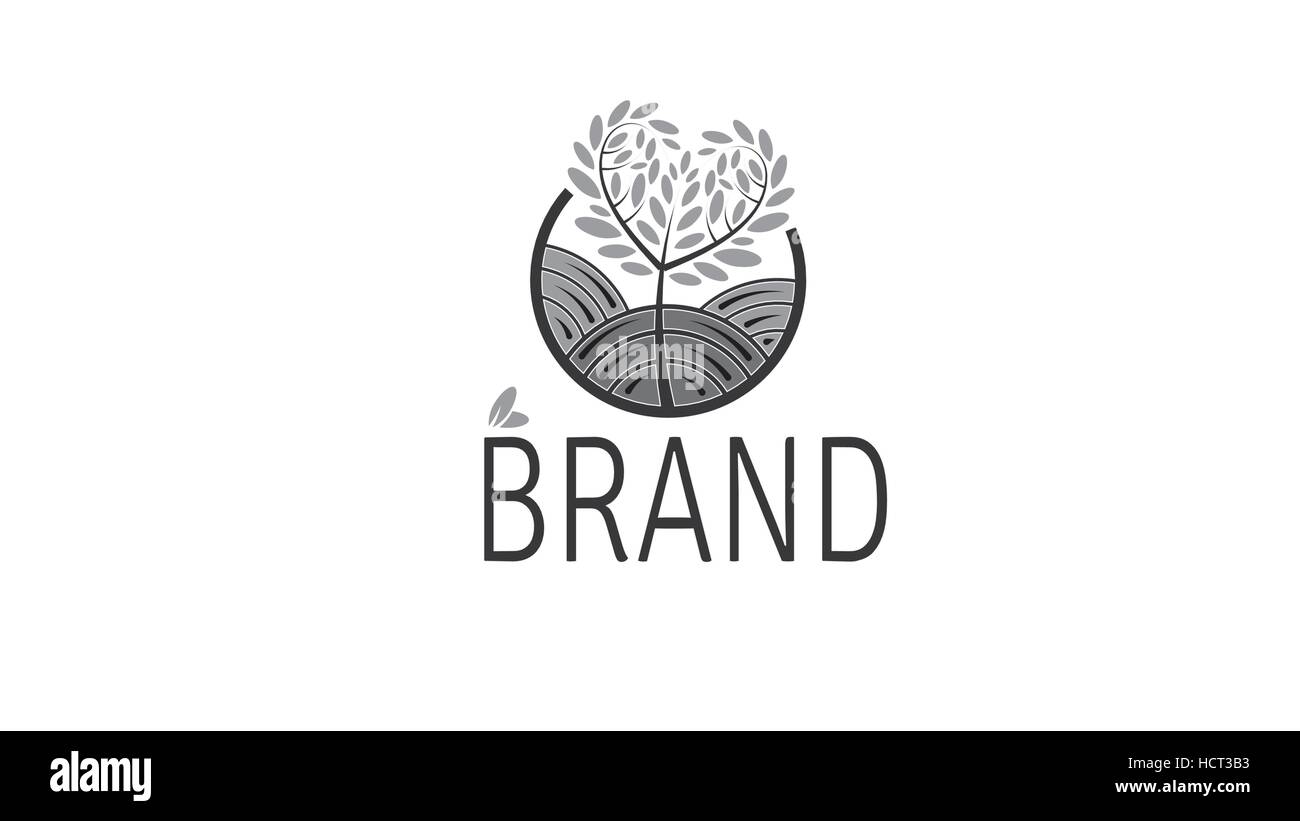 Farm fresh vector logo. Bio production emblem. Organic agriculture ...