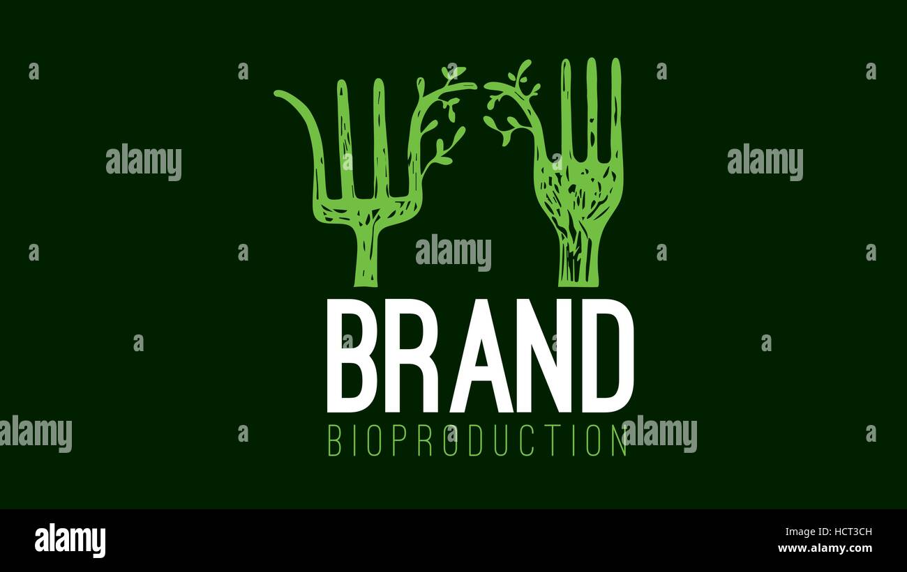 Bio farming vector logo. Organic products emblem. Farm fresh label ...