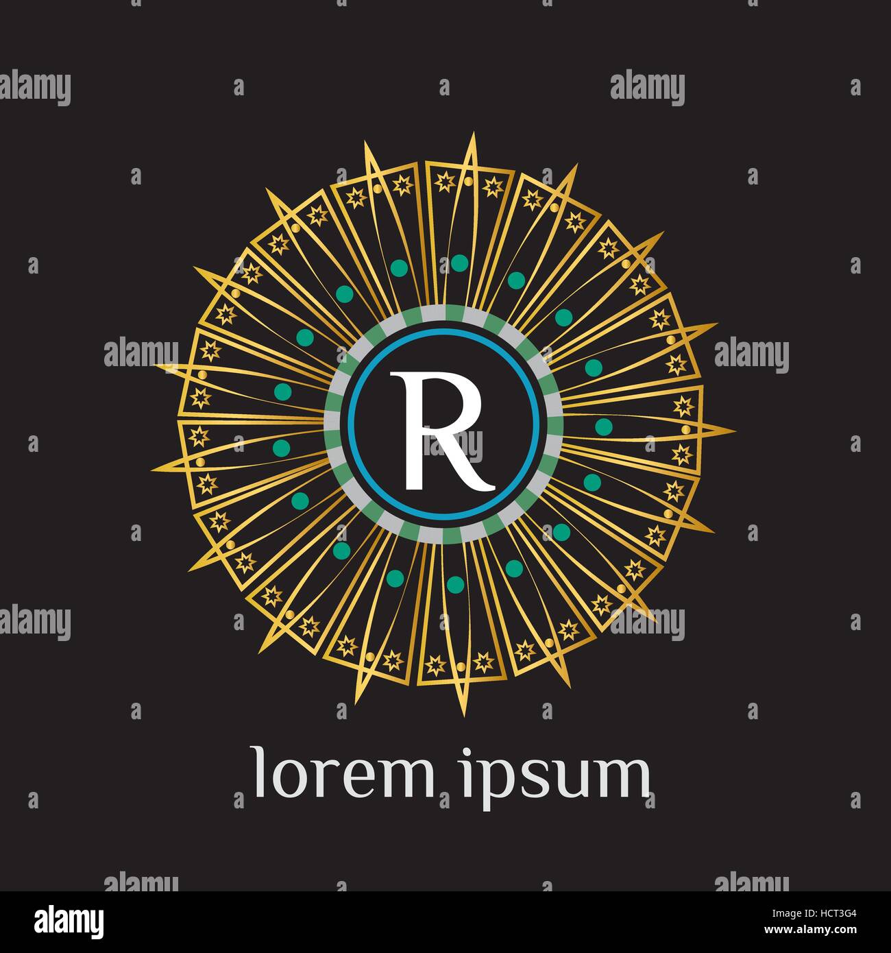 R letter vector logo design template. Luxury monogram for hotel ...