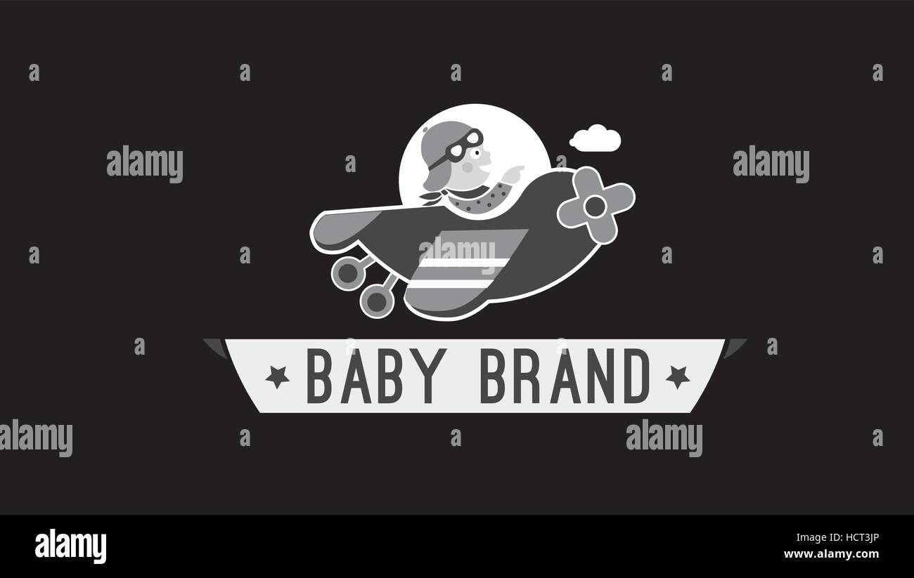 Baby pilot vector illustration Stock Vector Image & Art - Alamy