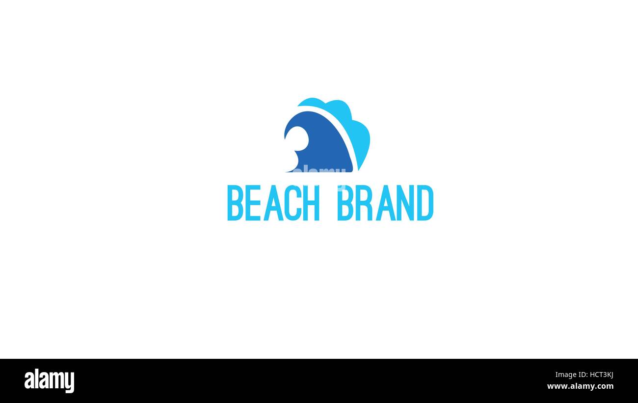 Beach vector logo design Stock Vector Image & Art - Alamy