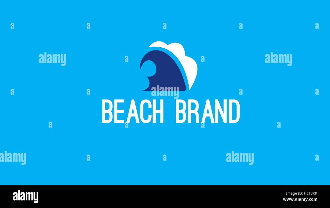 Beach vector logo design Stock Vector Image & Art - Alamy