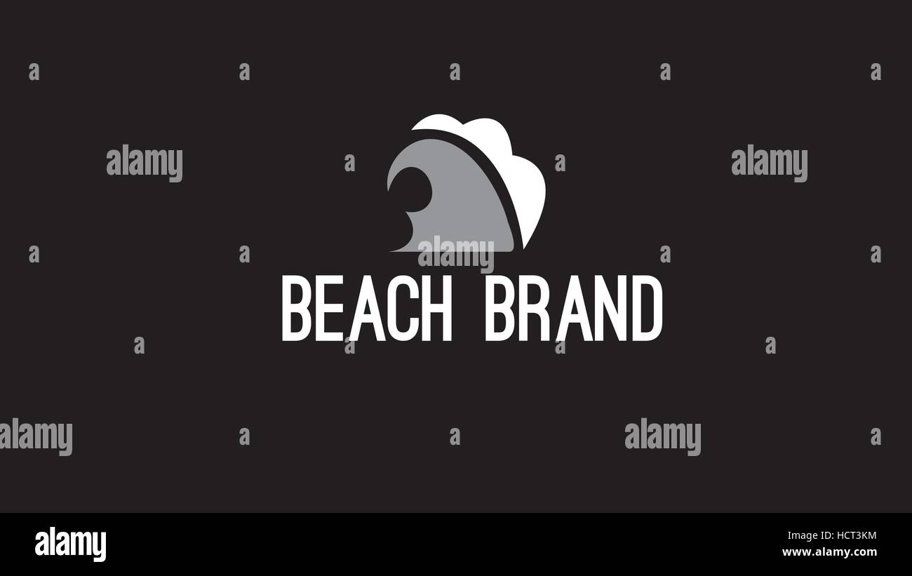 Beach vector logo design Stock Vector Image & Art - Alamy