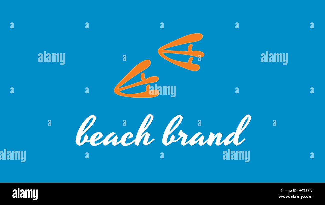 Beach vector logo design Stock Vector Image & Art - Alamy